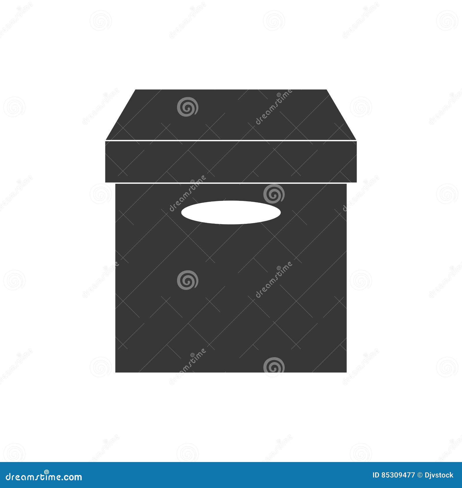 Cardboard Box Delivery Pictogram Stock Illustration - Illustration of ...