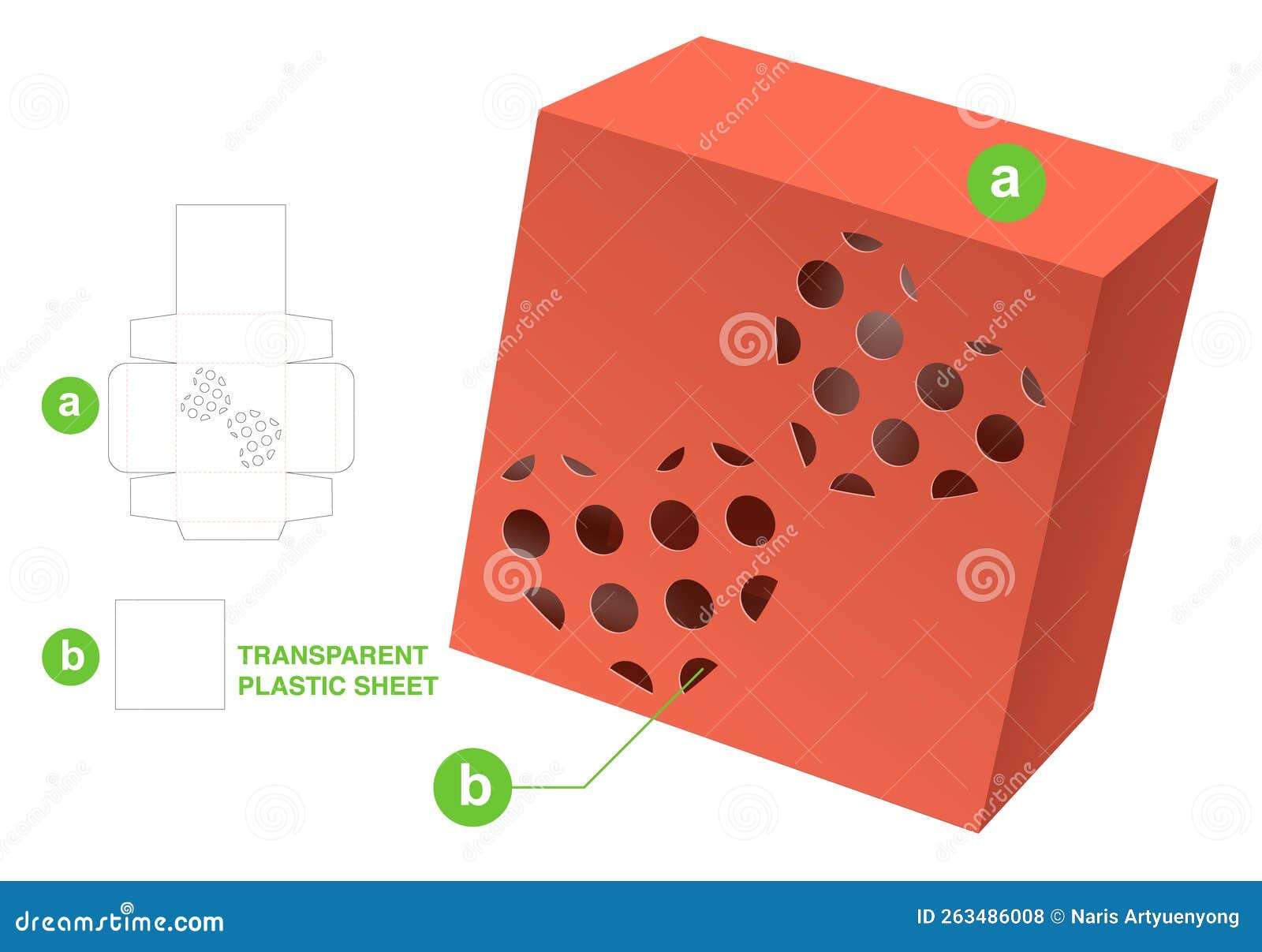 Cardboard Box Die Cut Template Design Stock Vector - Illustration of ...