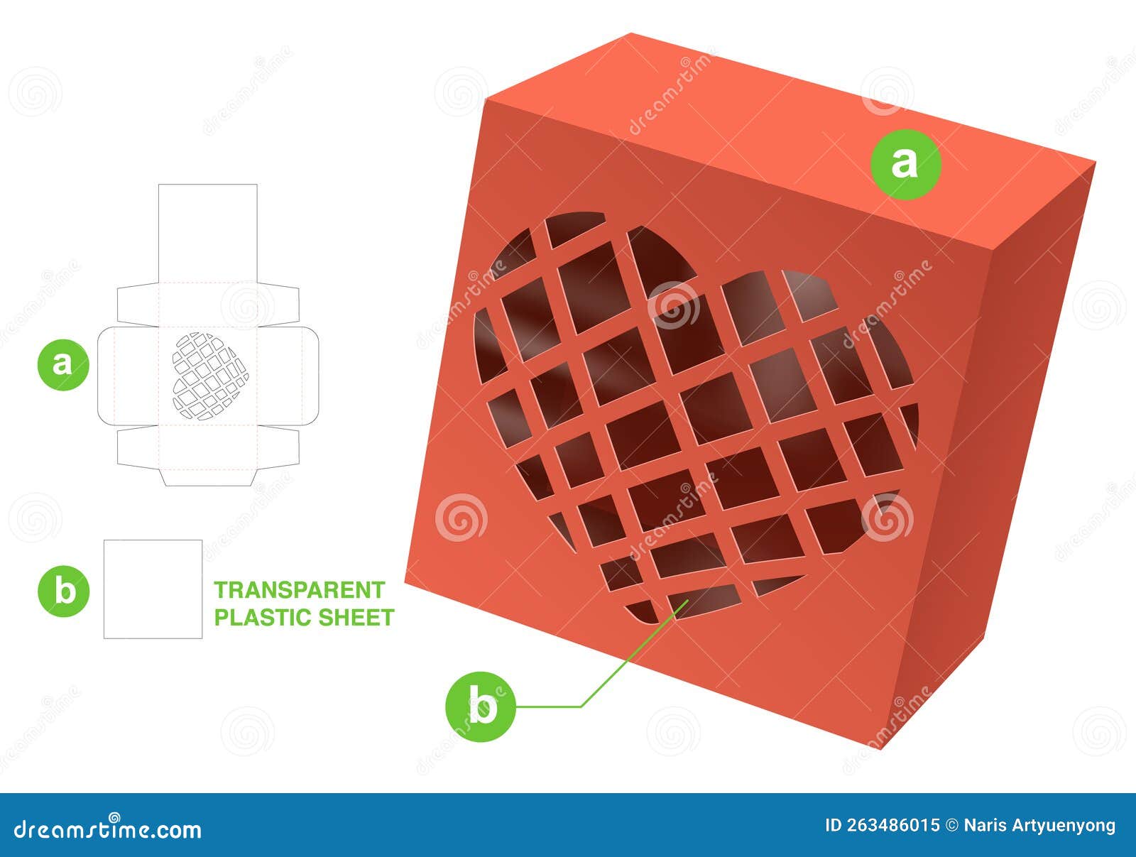 Cardboard Box Die Cut Template Design Stock Vector - Illustration of ...