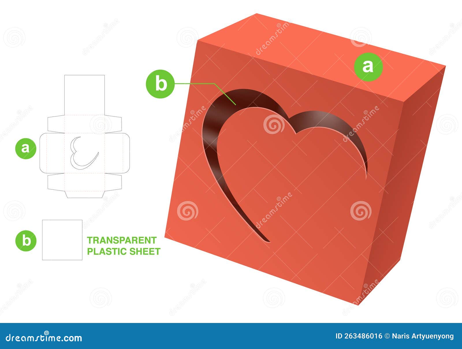 Cardboard Box Die Cut Template Design Stock Vector - Illustration of ...