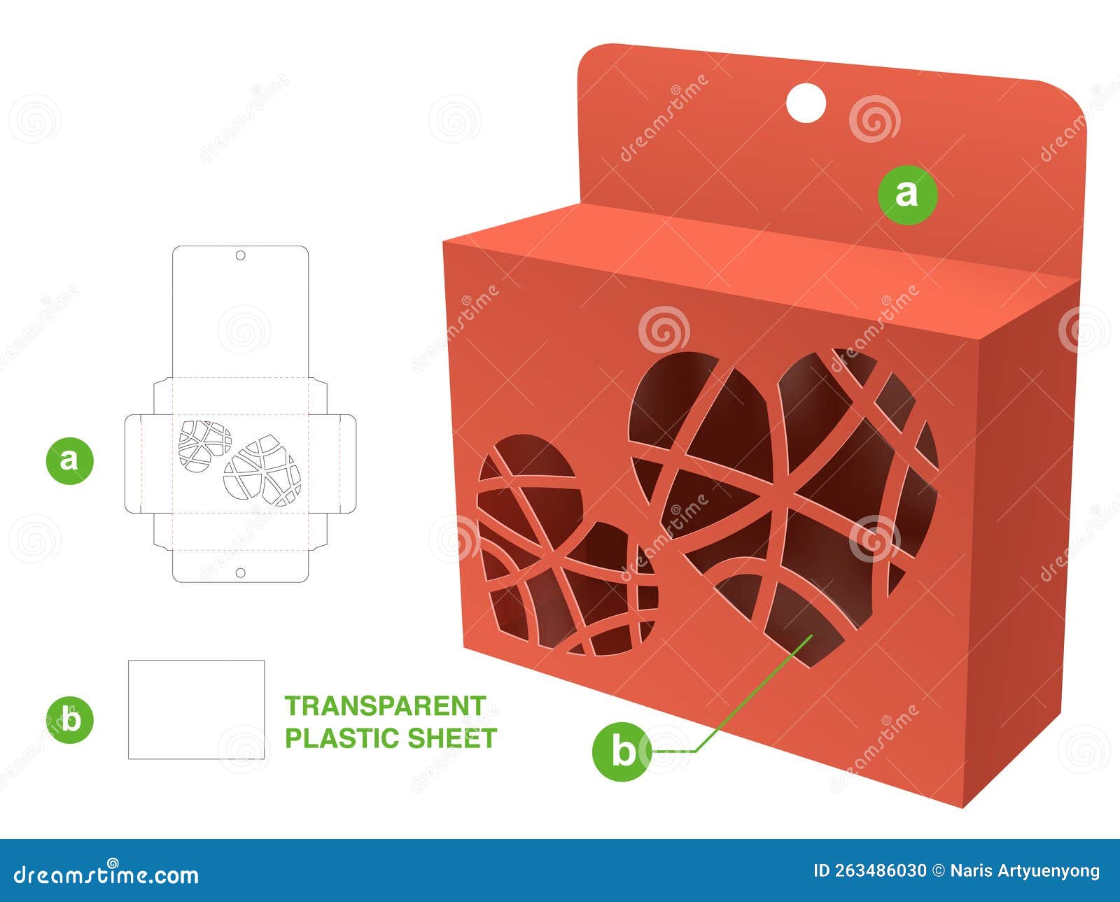 Cardboard Box Die Cut Template Design Stock Vector - Illustration of ...
