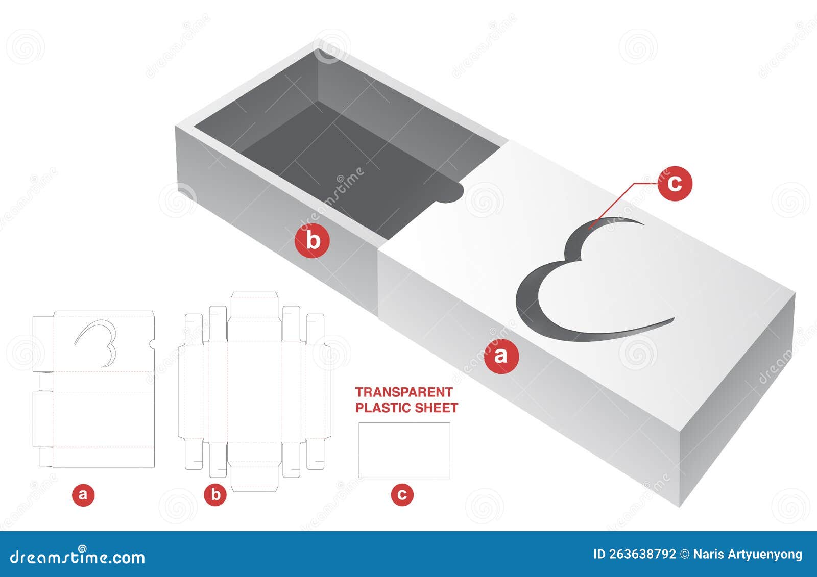 Cardboard Box Die Cut Template Design Stock Vector - Illustration of ...