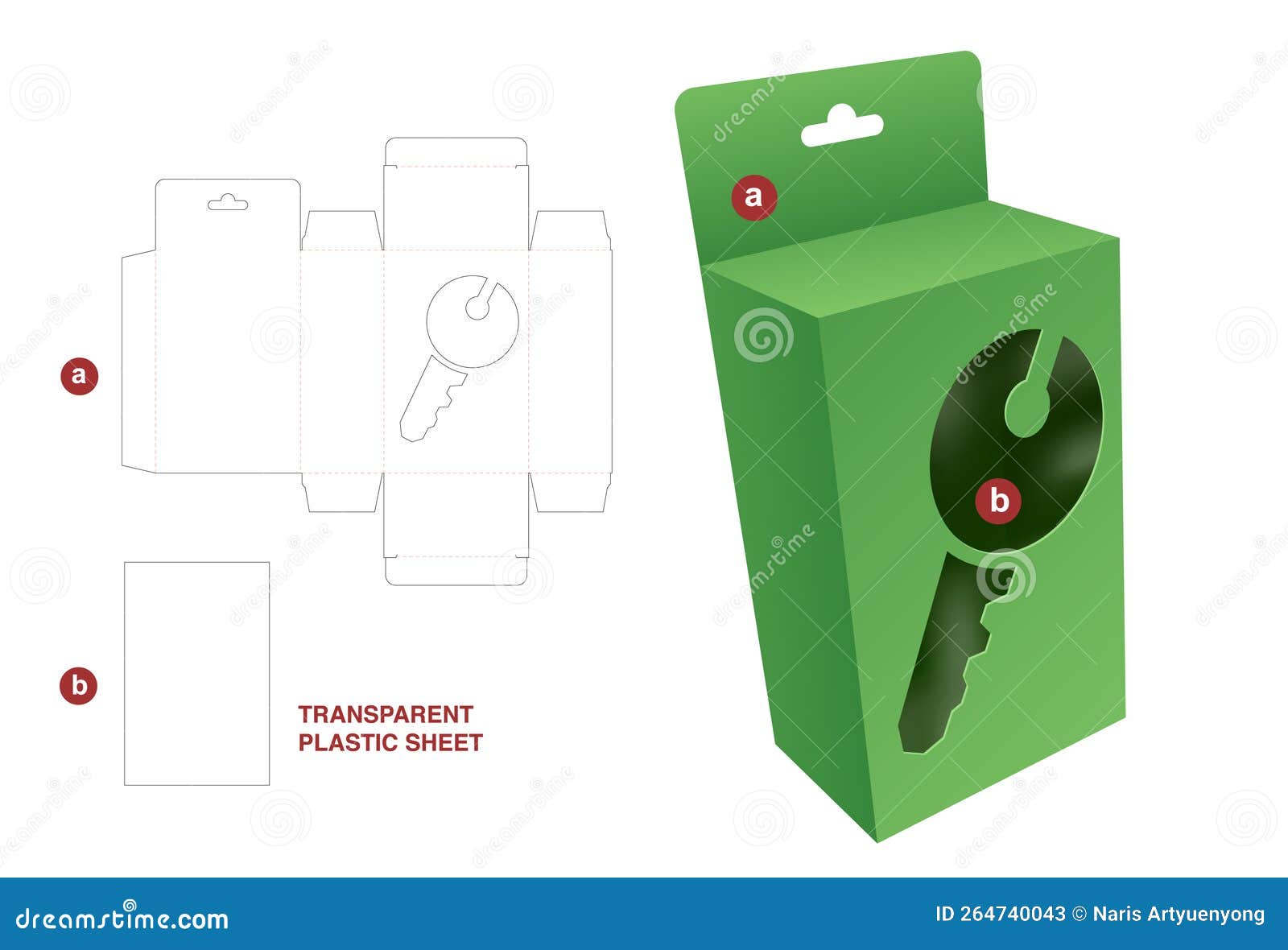 Cardboard Box Die Cut Template Design Stock Vector - Illustration of ...