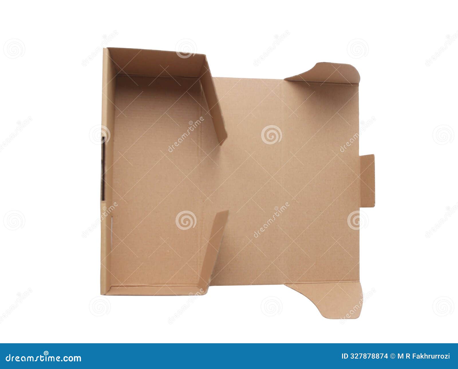 Cardboard Box Die-line Die-cut Mock Up Template, Cut Out Stock Photo ...