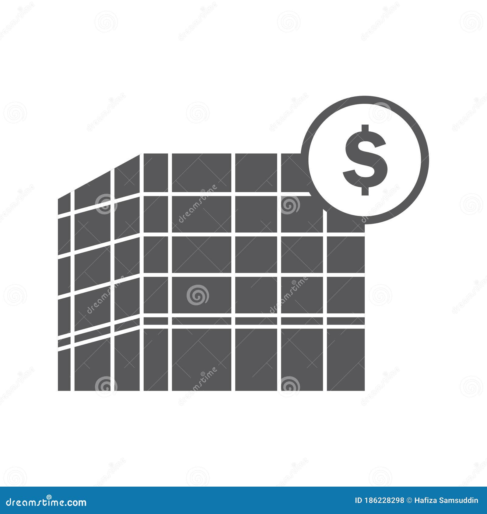 Cardboard Box with Dollar Sign. Vector Illustration Decorative Design ...