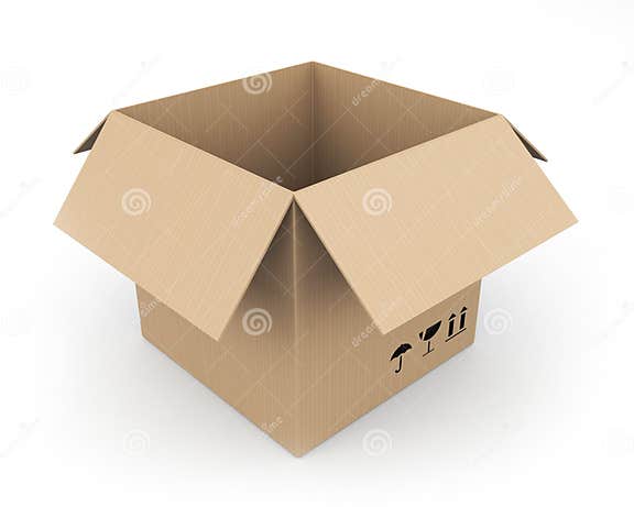 Cardboard Box. Easy Editable Stock Illustration - Illustration of ...