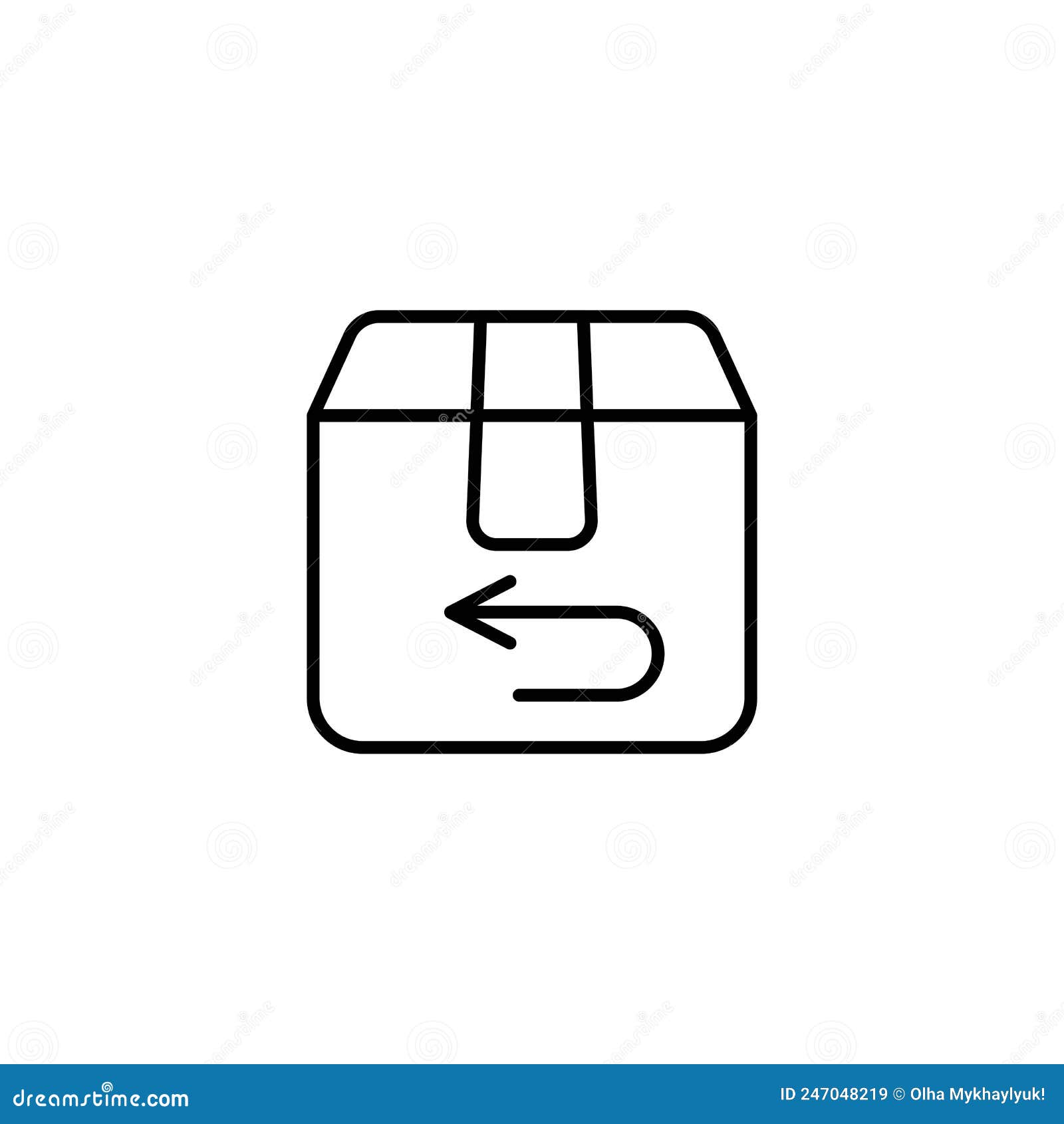 Cardboard Box Enter Come in Arrow Left Icon Vector Illustrator Eps 10 ...