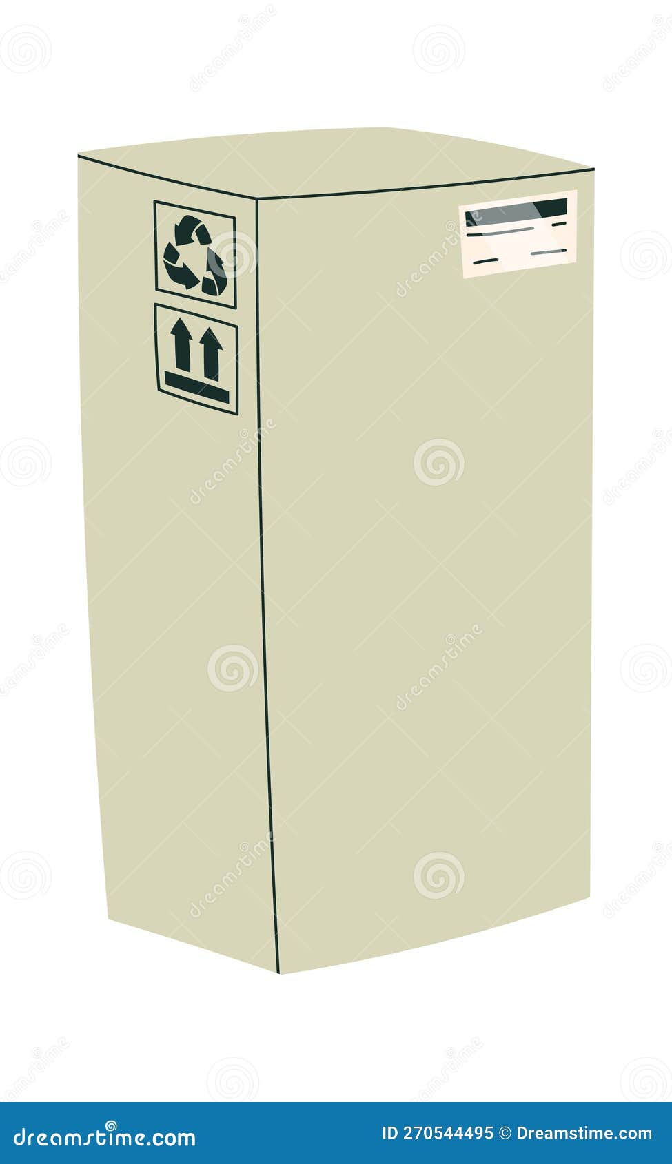 Cardboard Box Flat Icon Bill of Lading Stock Vector - Illustration of ...