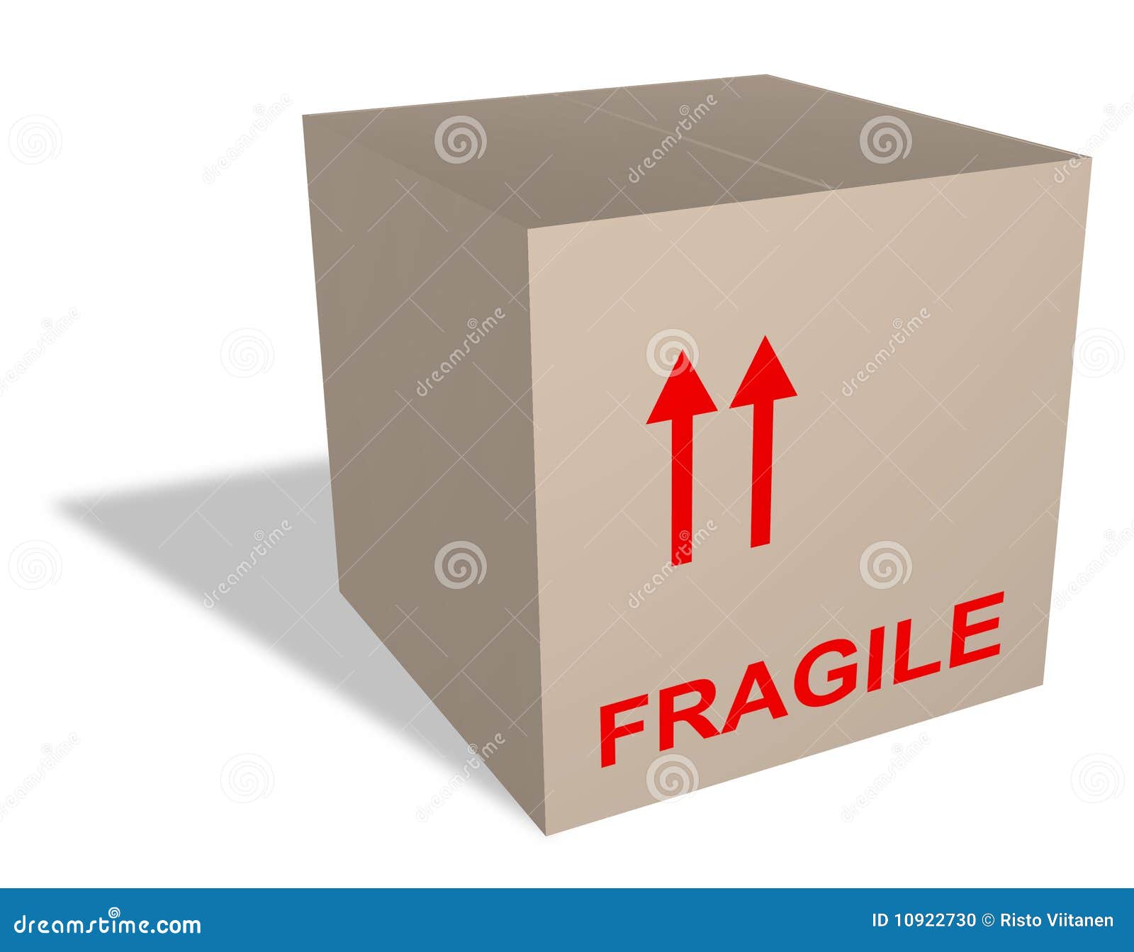 Cardboard Box with Fragile Content Stock Illustration - Illustration of ...