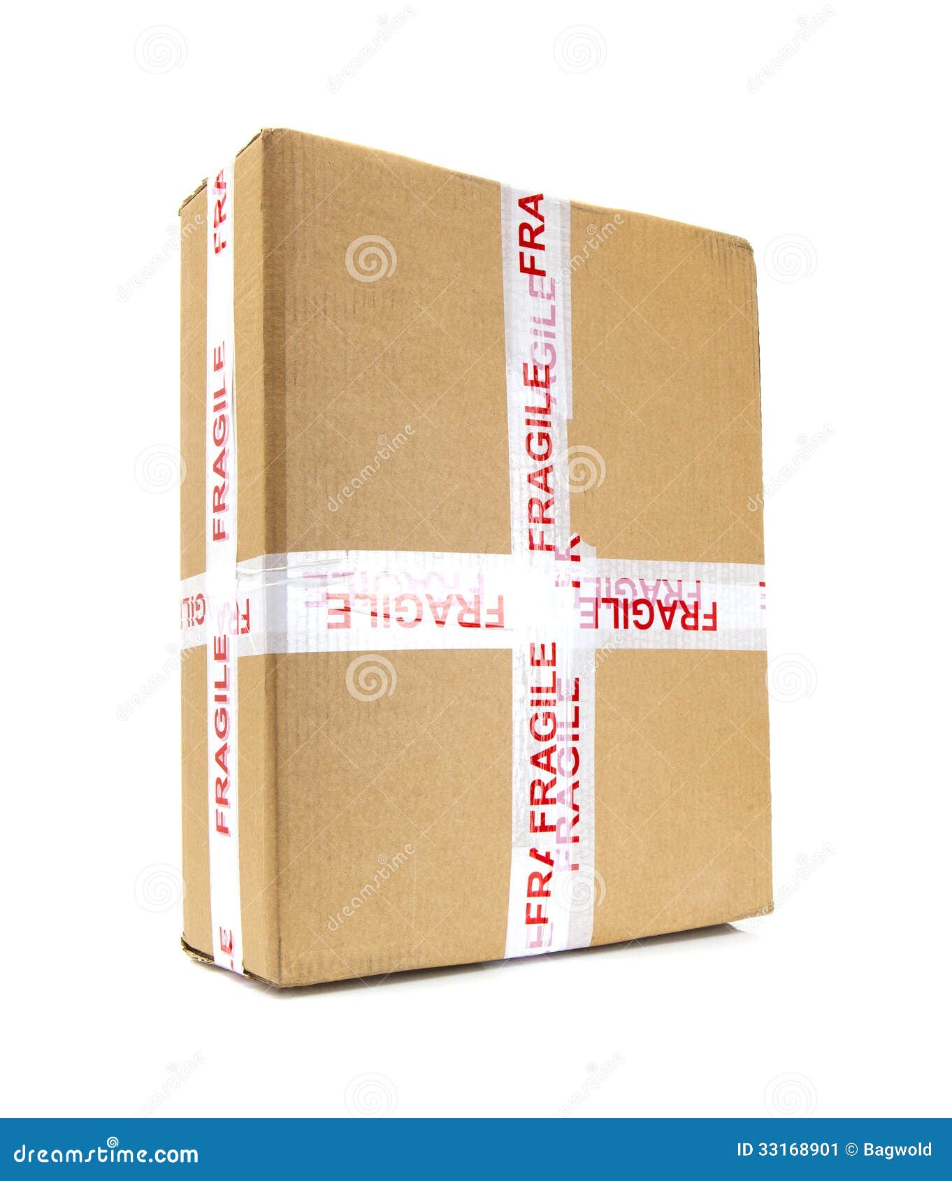 Cardboard Box with Fragile Signs Stock Image - Image of shipping ...