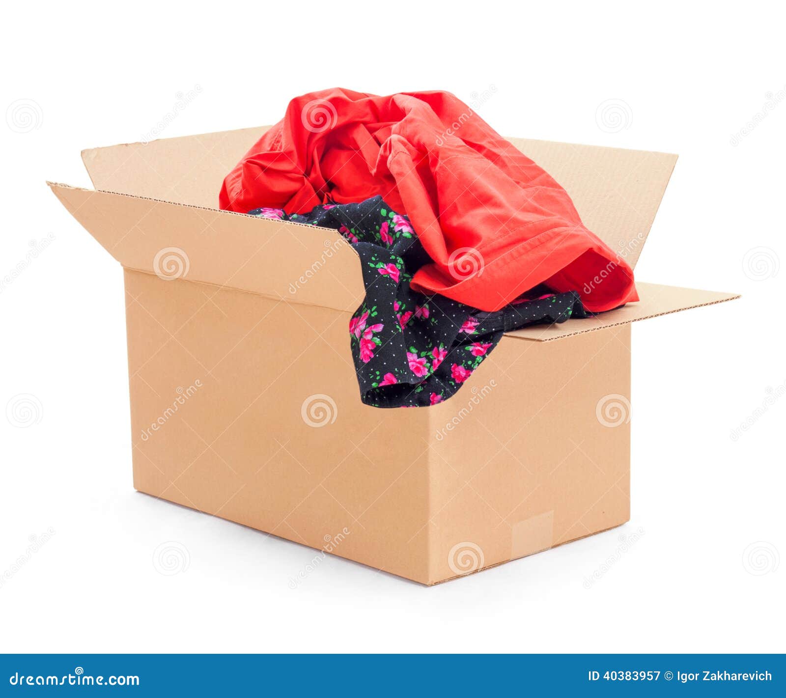 Cardboard box. Front View stock image. Image of gift - 40383957