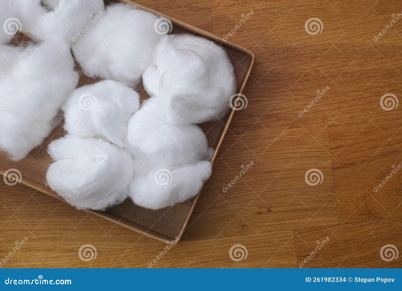 A Cardboard Box Full of Cotton Balls Stock Photo - Image of decorative ...