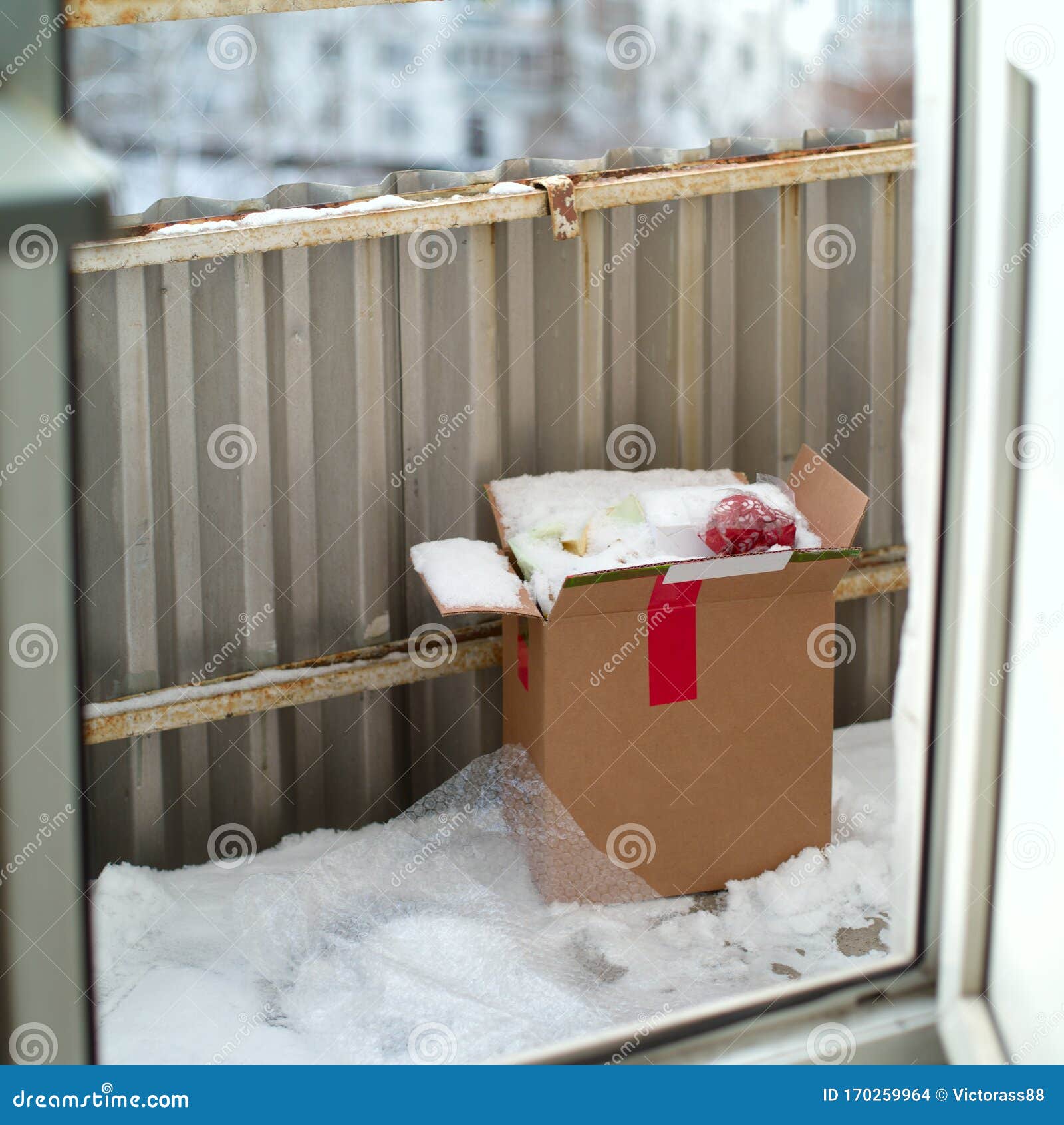 Garbage Abandoned on a Balcony Stock Photo - Image of messy, full ...