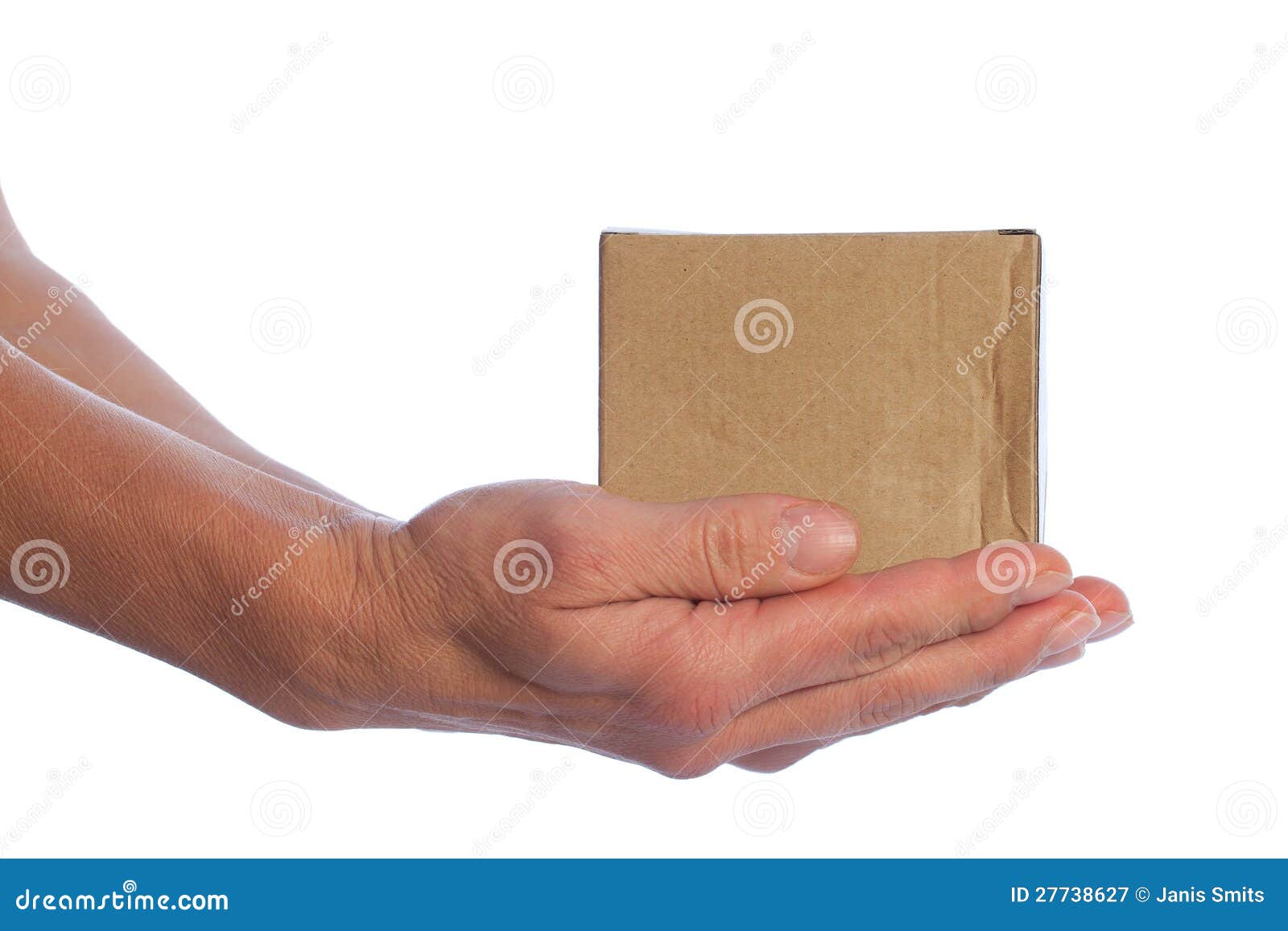 Cardboard box in hands. stock image. Image of pack, human - 27738627