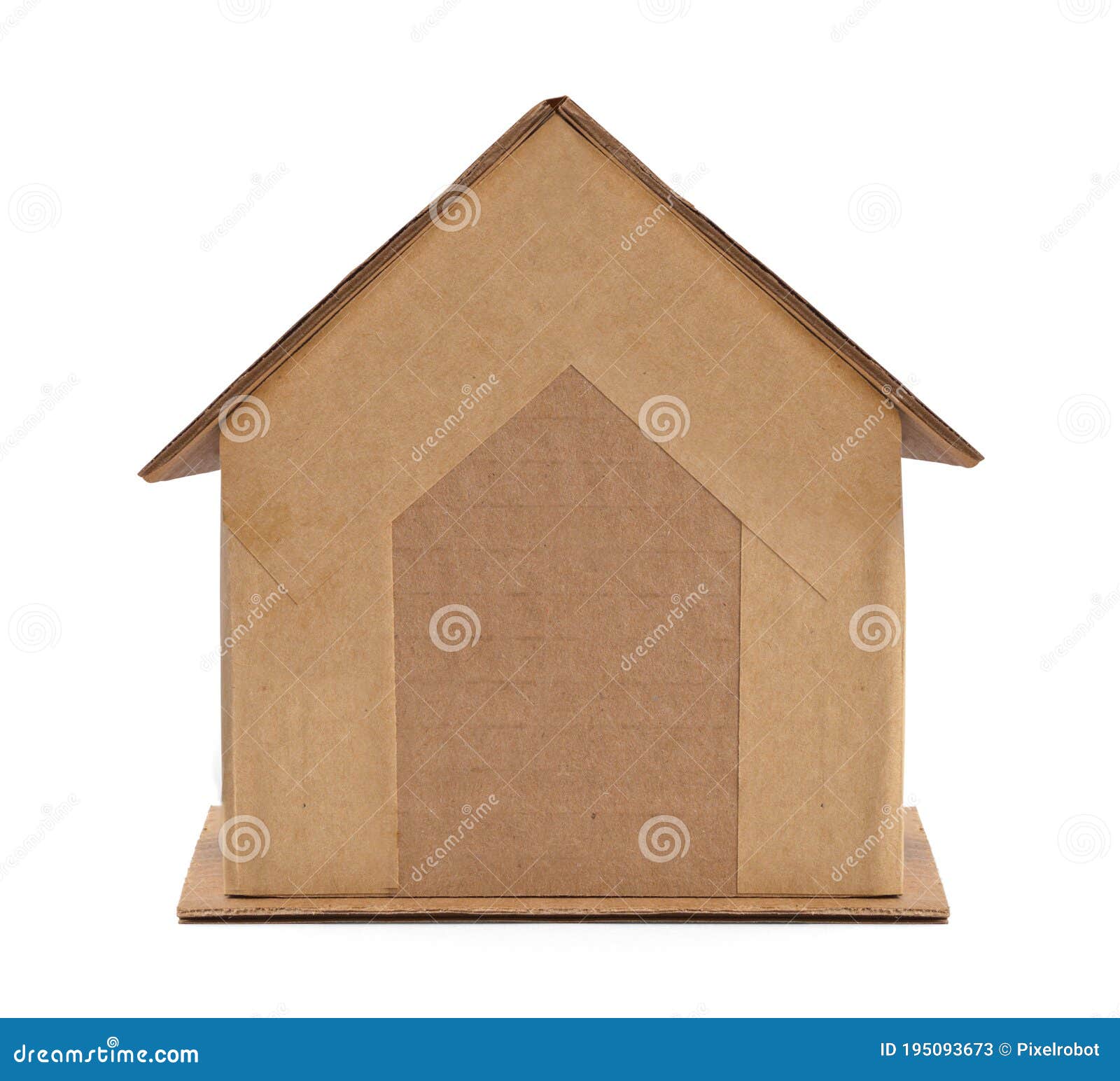 Cardboard Box House stock image. Image of house, paper - 195093673