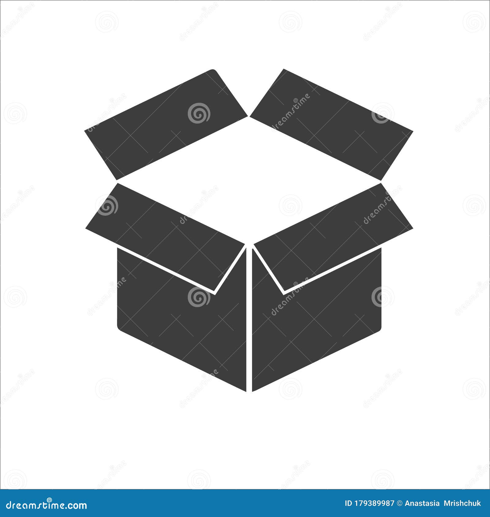 Cardboard Box Icon Isolated on White Background Stock Illustration ...