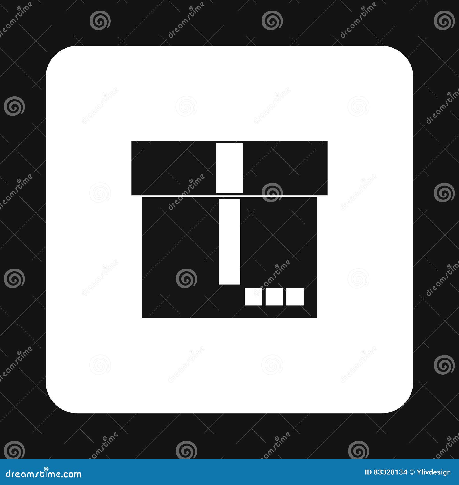 Cardboard Box Icon, Simple Style Stock Vector - Illustration of paper ...