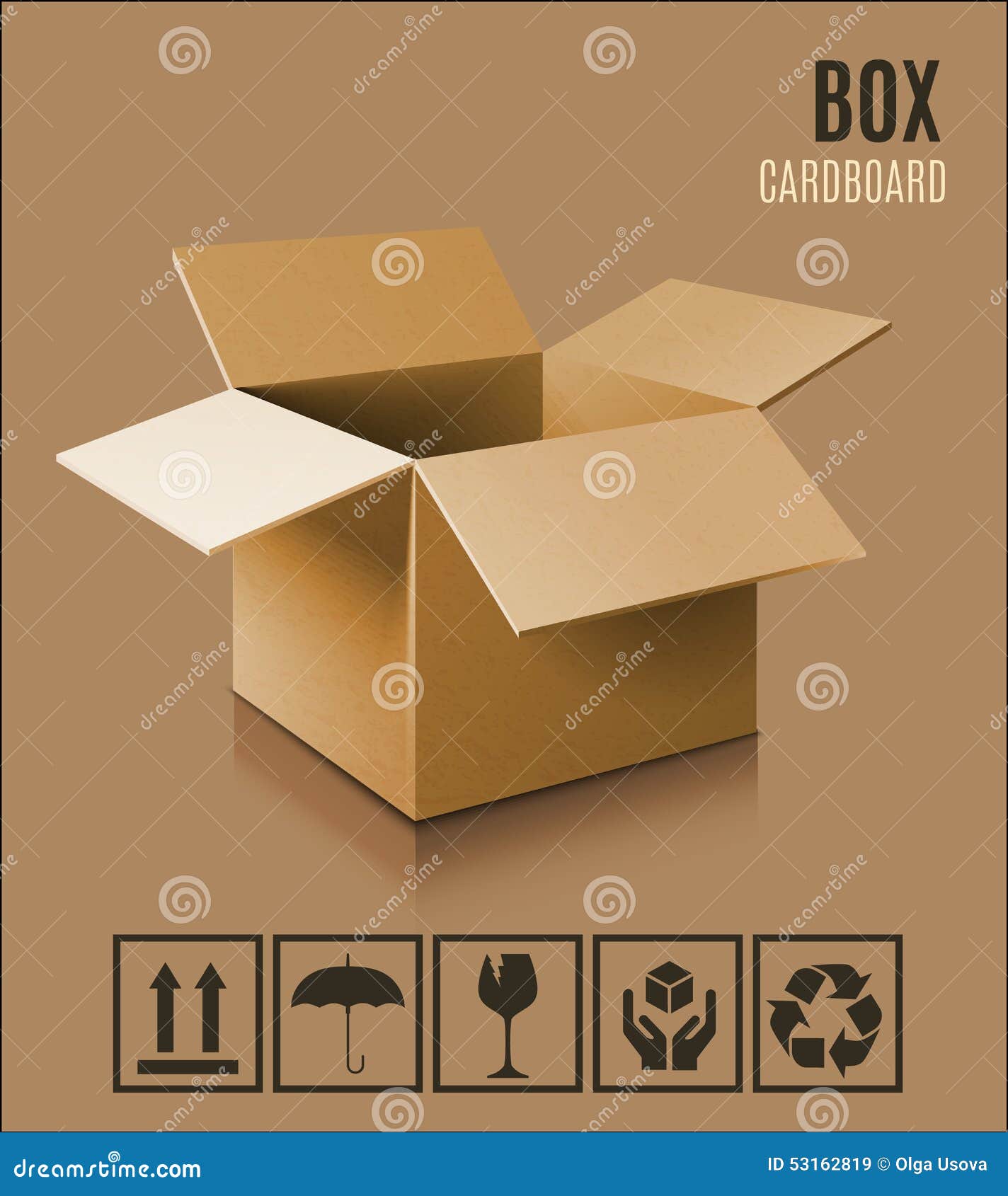 Cardboard box icon stock vector. Illustration of board - 53162819