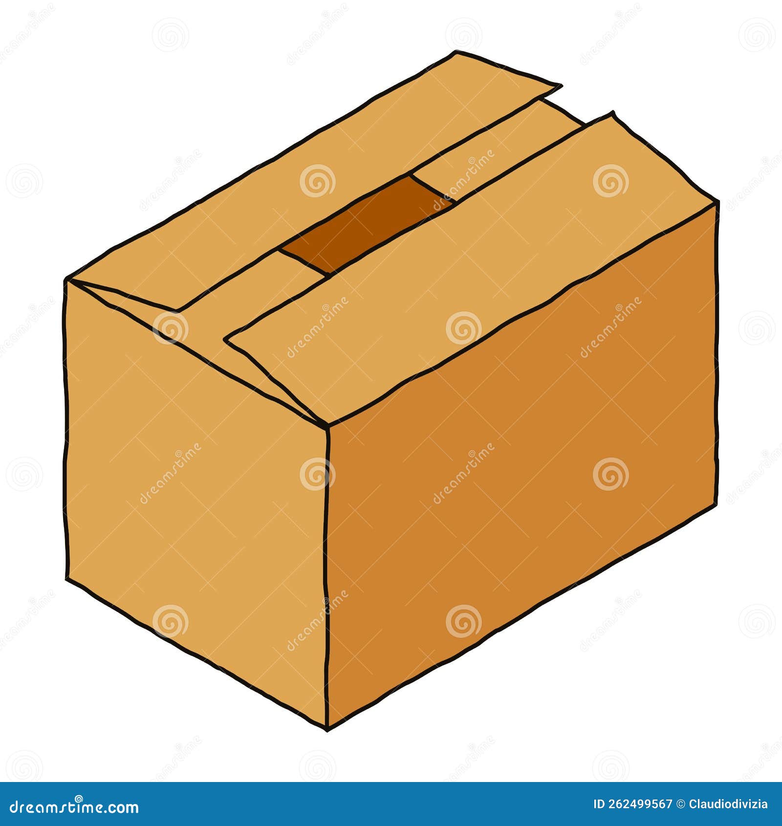 Cardboard box illustration stock illustration. Illustration of ...
