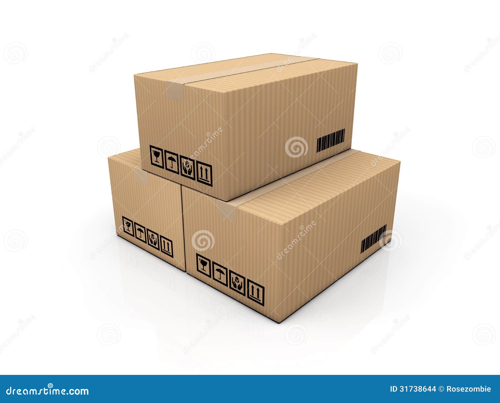 Cardboard box stock illustration. Illustration of packaging - 31738644