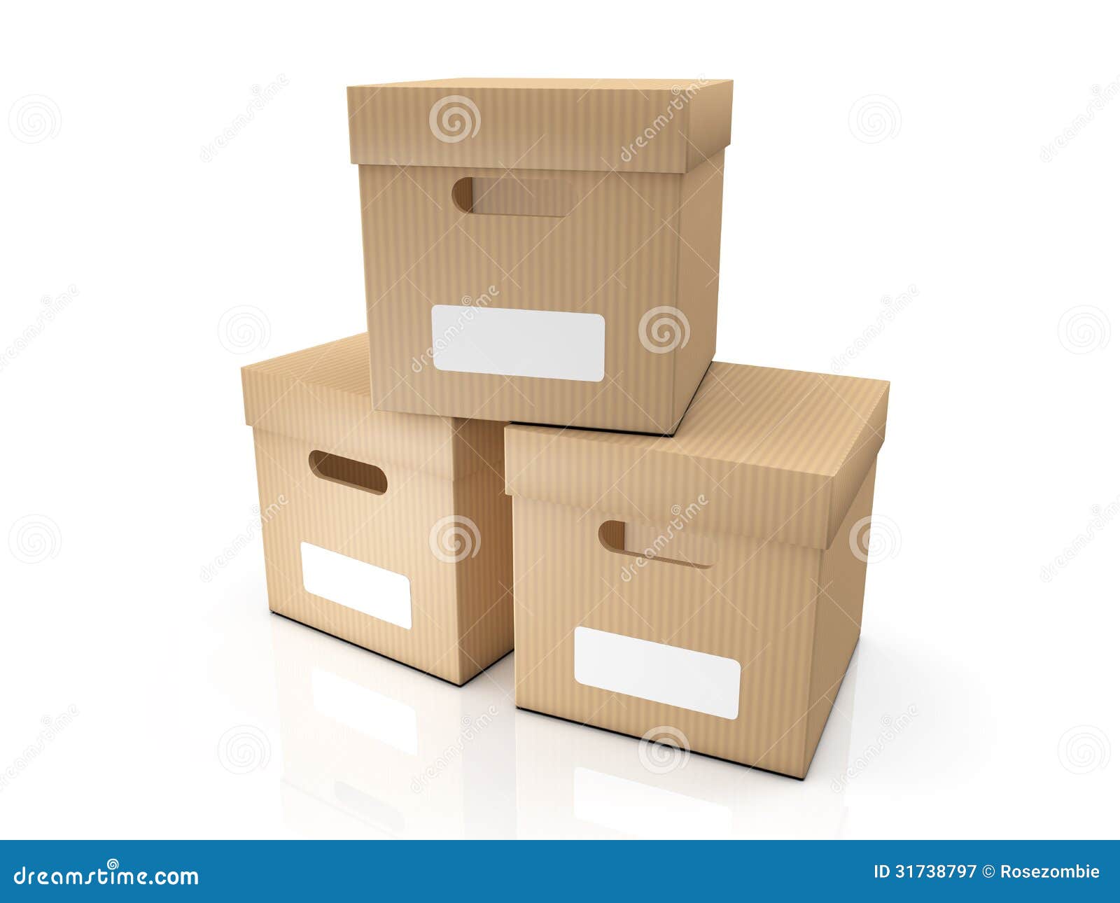 Cardboard box stock illustration. Illustration of post - 31738797