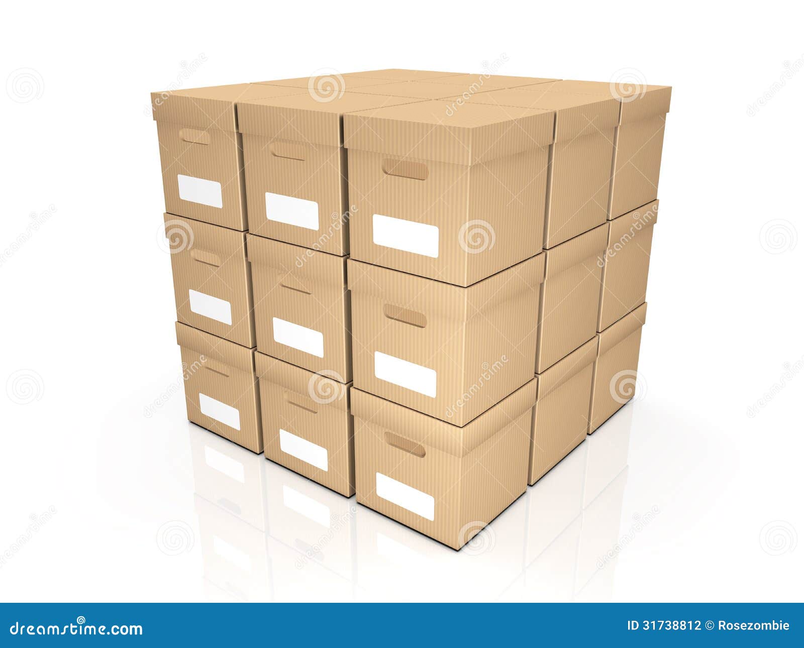 Cardboard box stock illustration. Illustration of pack - 31738812