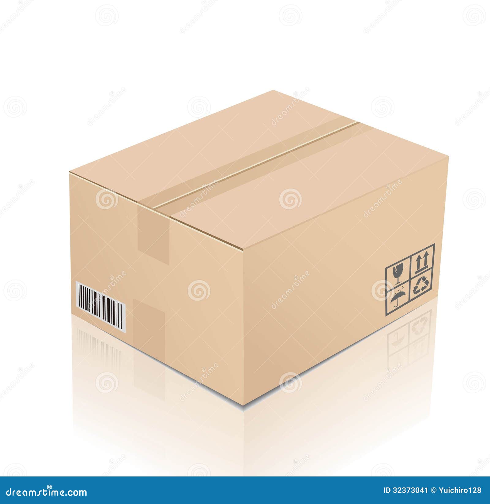 Cardboard box stock vector. Illustration of moving, parcel - 32373041