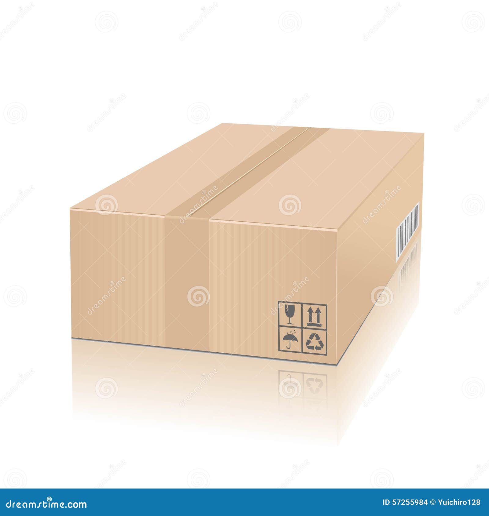Cardboard box stock vector. Illustration of service, paid - 57255984