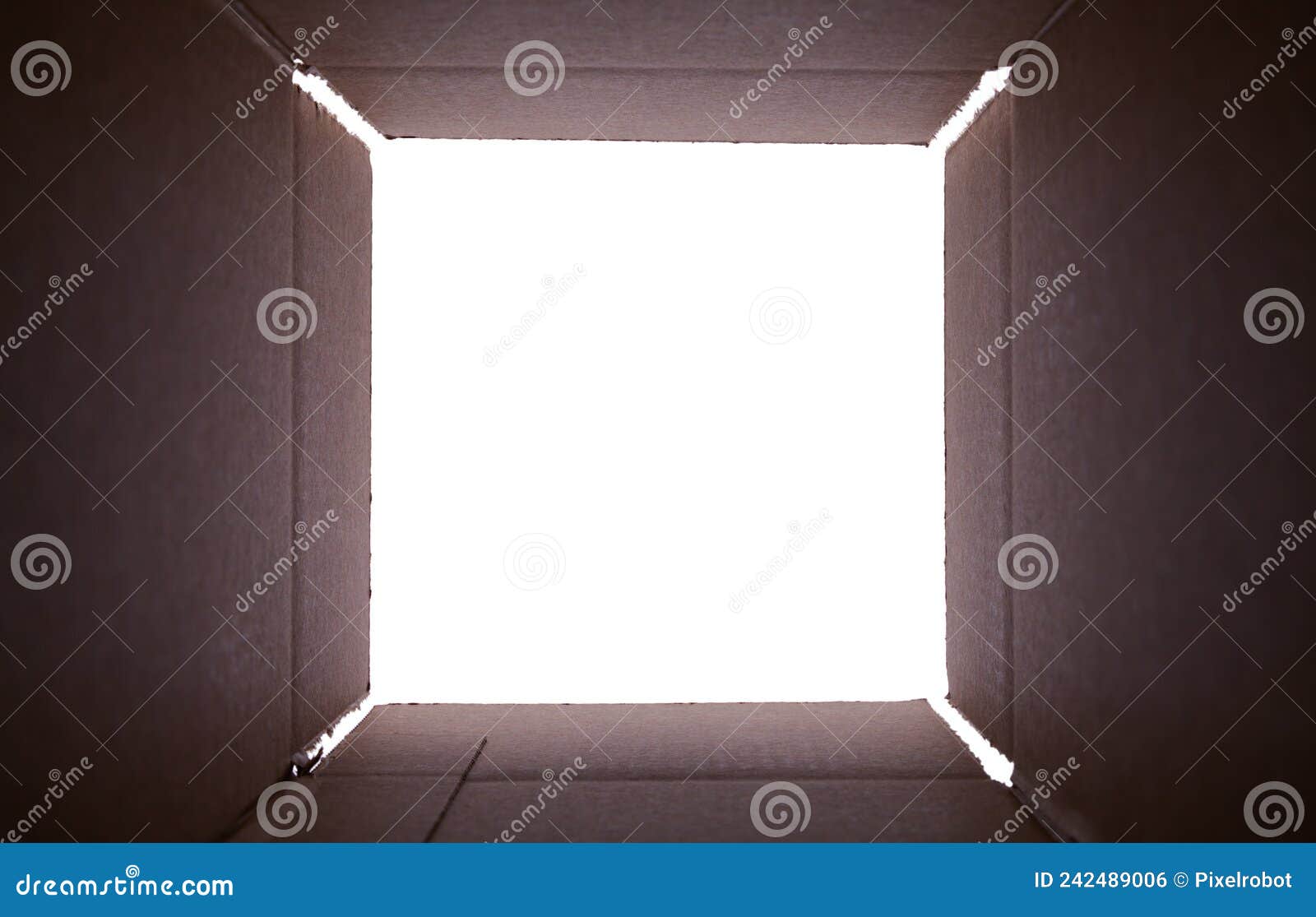 Cardboard Box Inside stock photo. Image of container - 242489006
