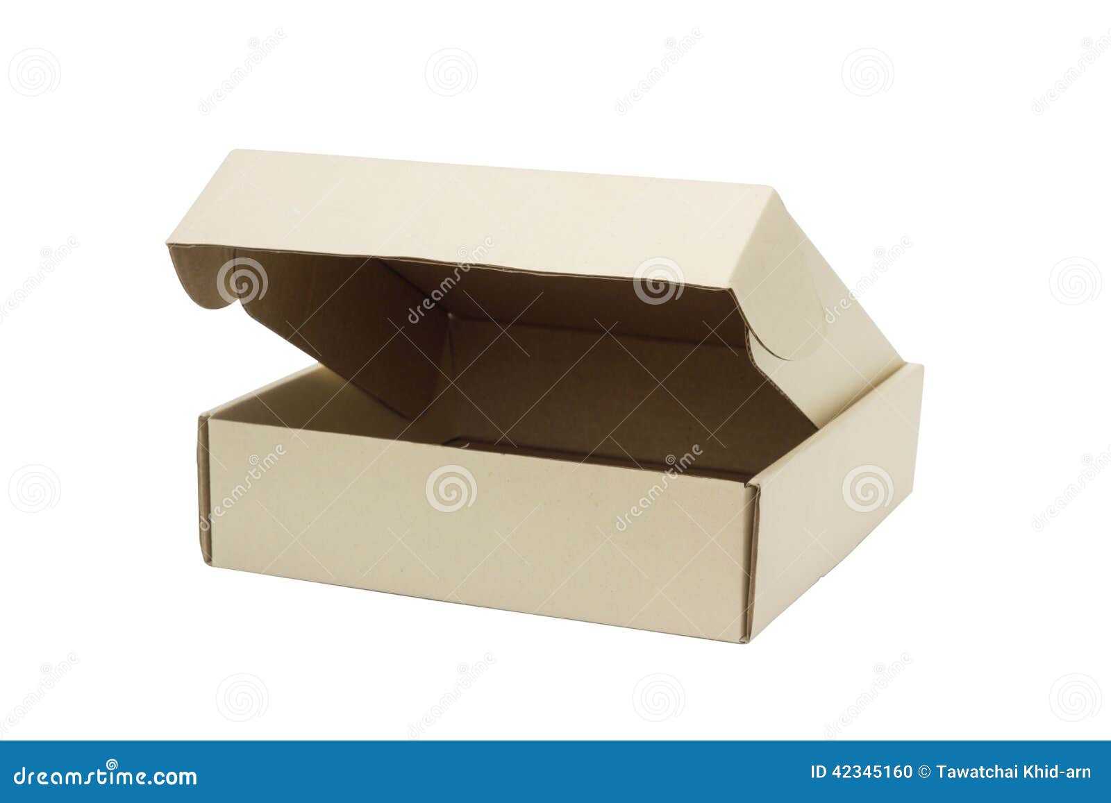 Cardboard Box, Isolated on White Background Stock Photo - Image of ...