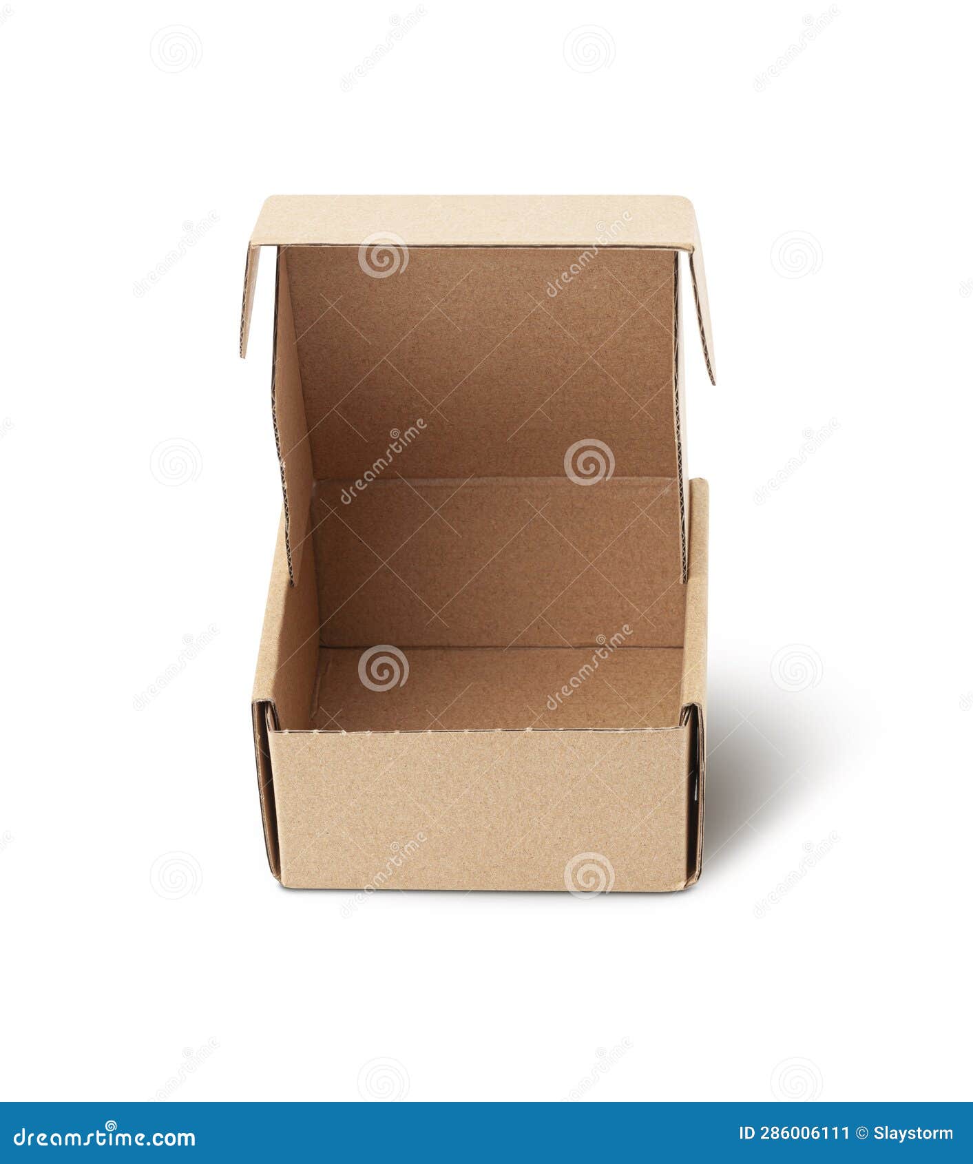 Cardboard Box Isolated on a White Background Stock Image - Image of ...