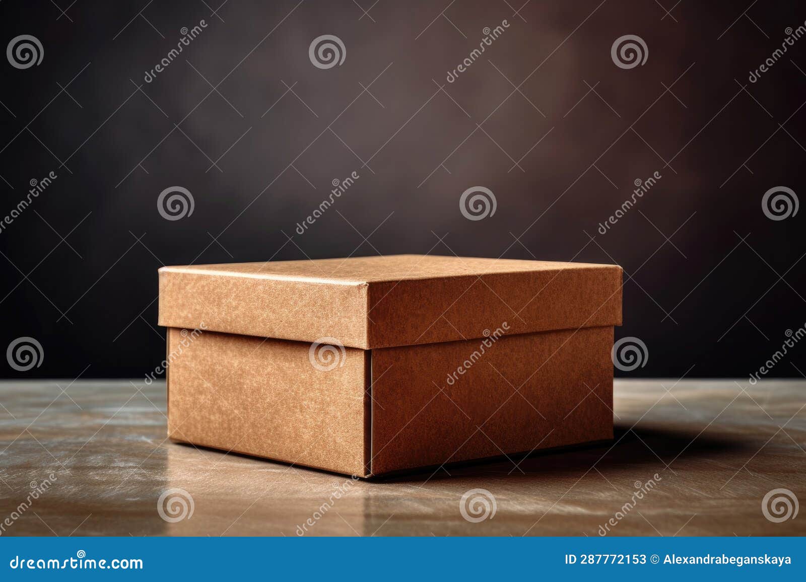 Cardboard box with lid stock illustration. Illustration of shadow ...