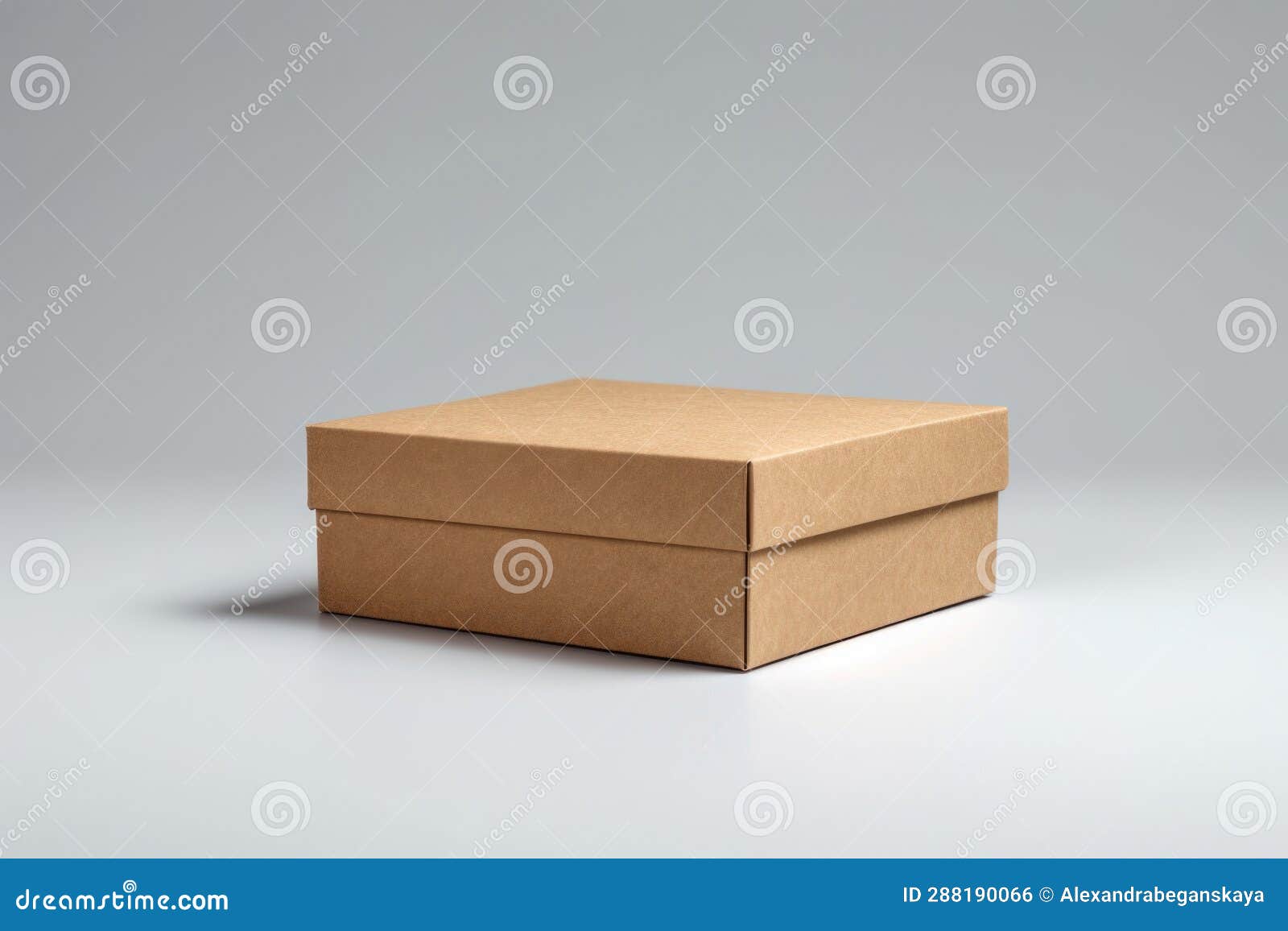 Cardboard box with lid stock illustration. Illustration of shipping ...