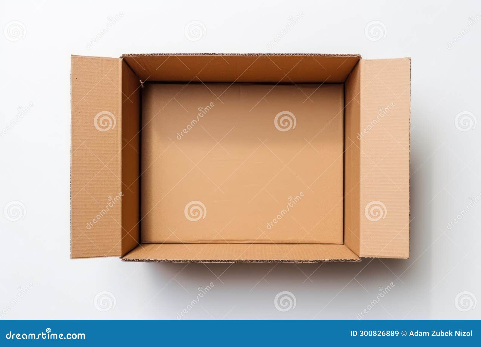 A Cardboard Box with a Lid Open Stock Illustration - Illustration of ...