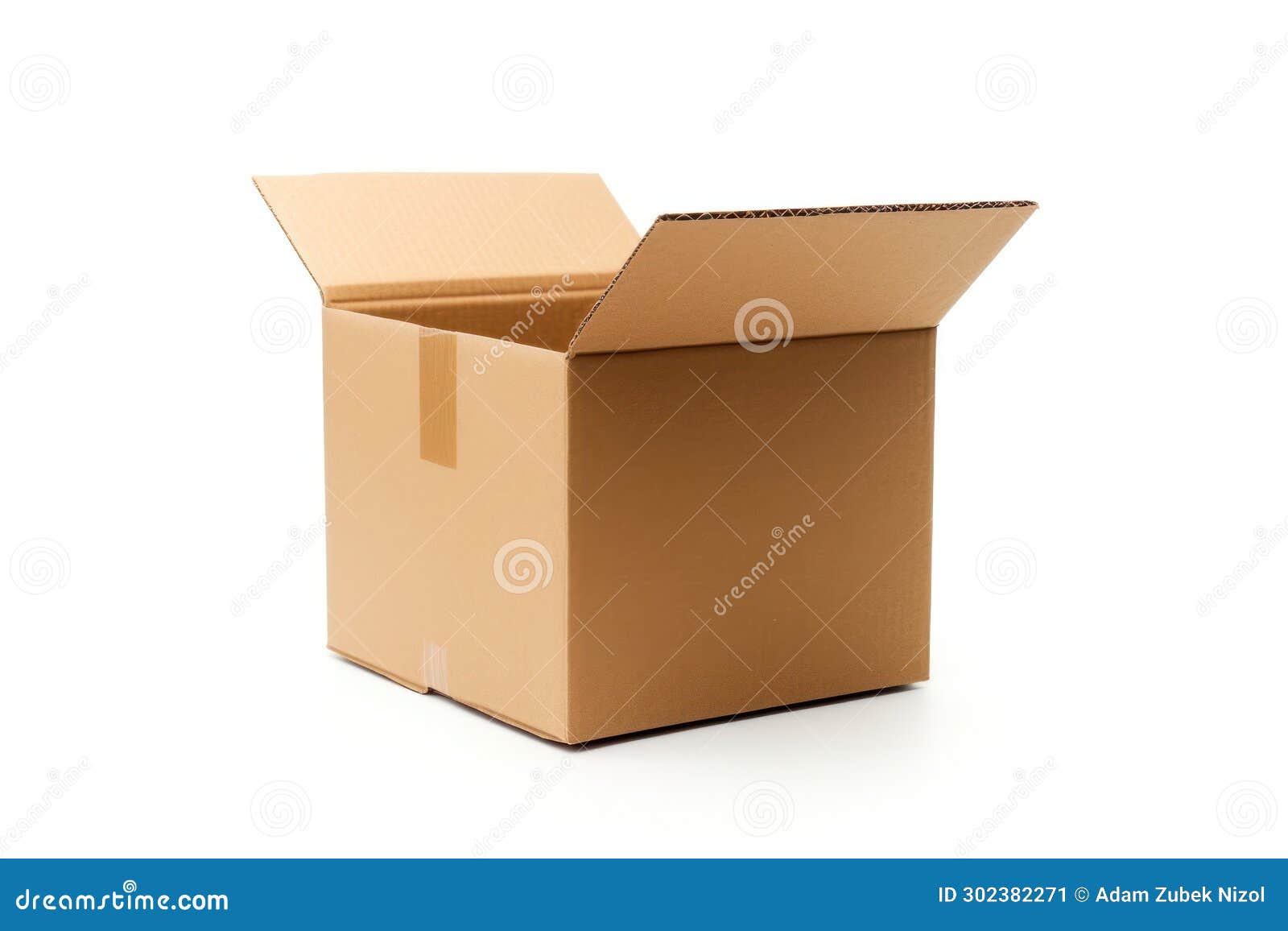 A Cardboard Box with a Lid Open Stock Illustration - Illustration of ...