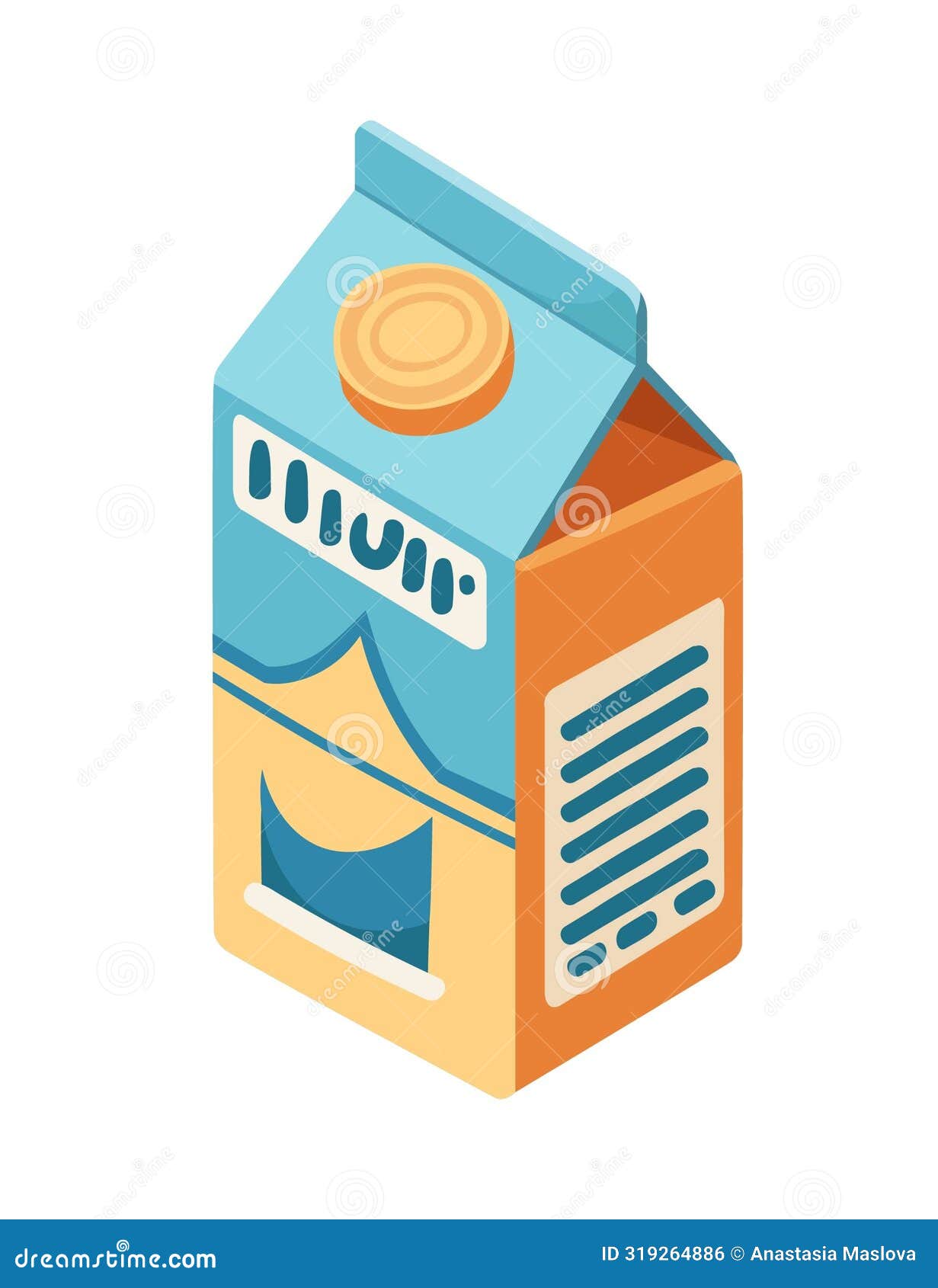 Cardboard Box for Liquid Packaging Vector Illustration Isolated on ...