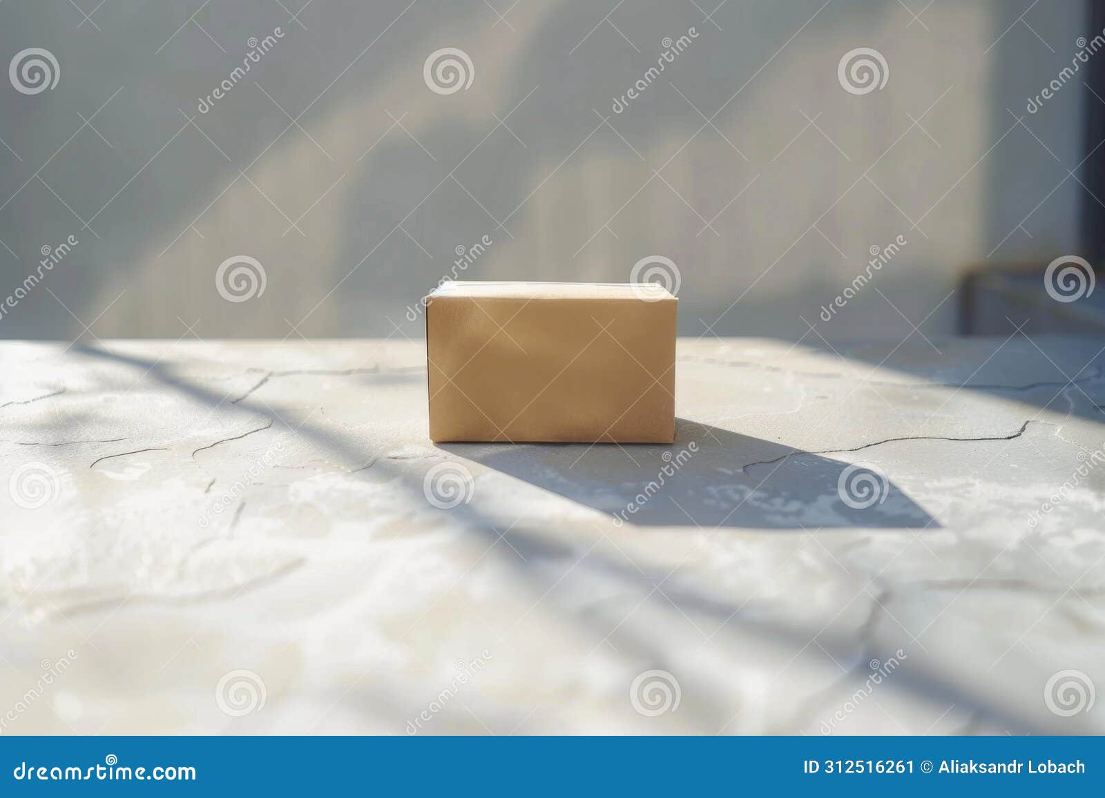 The Cardboard Box is Lying on the Surface Outdoors Stock Image - Image ...