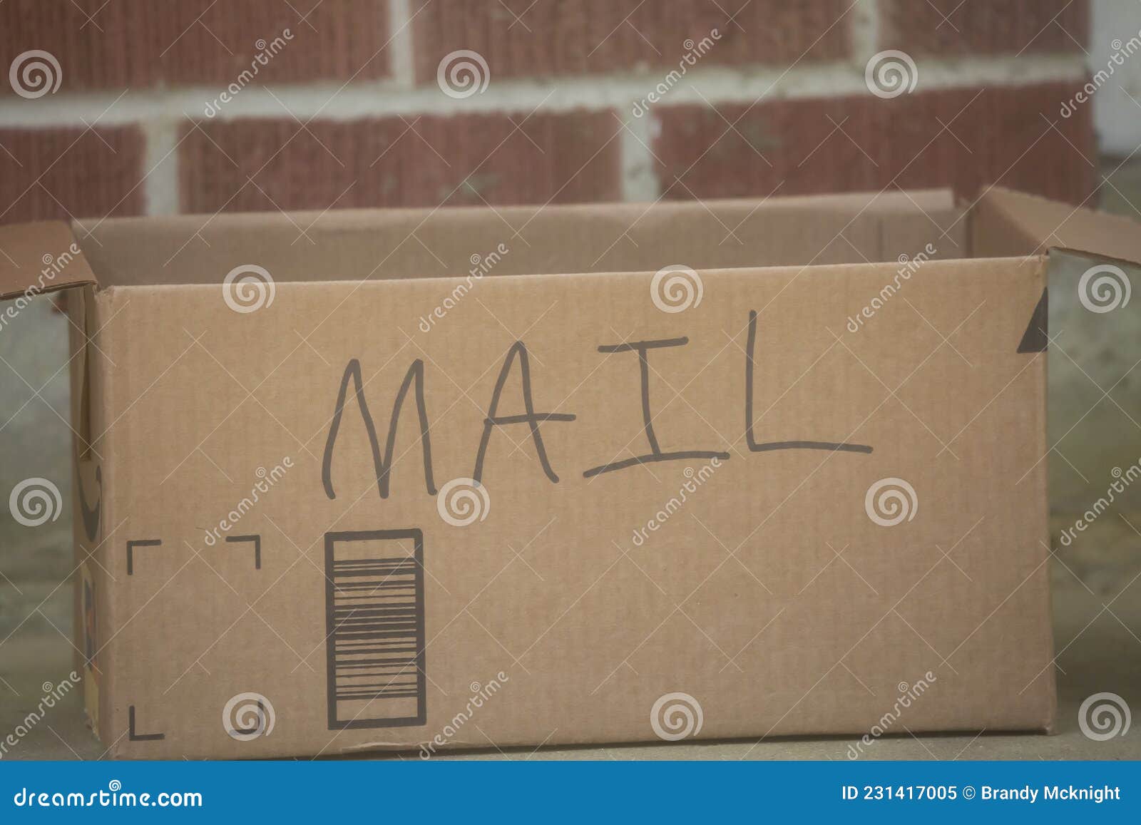 Cardboard Box for MAIL stock image. Image of communication - 231417005