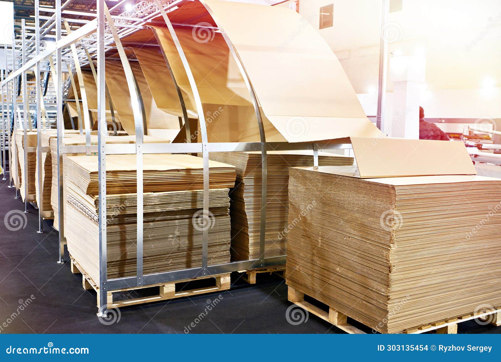 Cardboard Box Making Machine Stock Photo - Image of carton, equipment ...