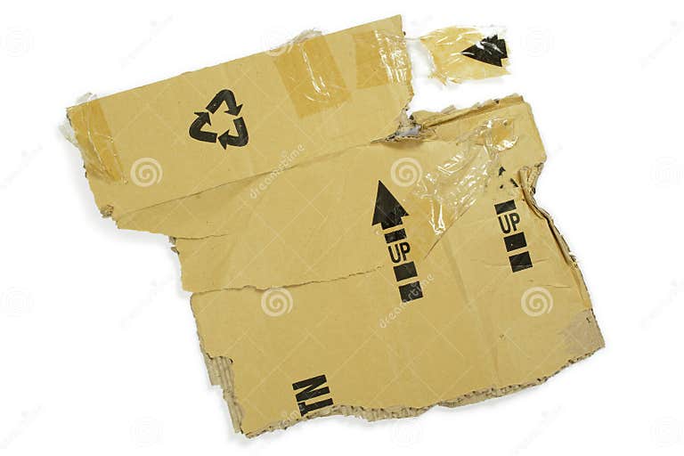 Cardboard box mangled stock photo. Image of torn, blank - 5823532
