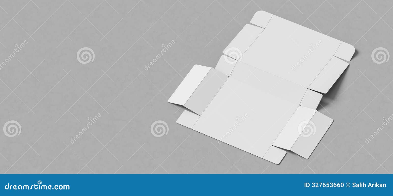 Cardboard Box Mock Up. Mailer Box Packaging Mock Up Isolated on White ...