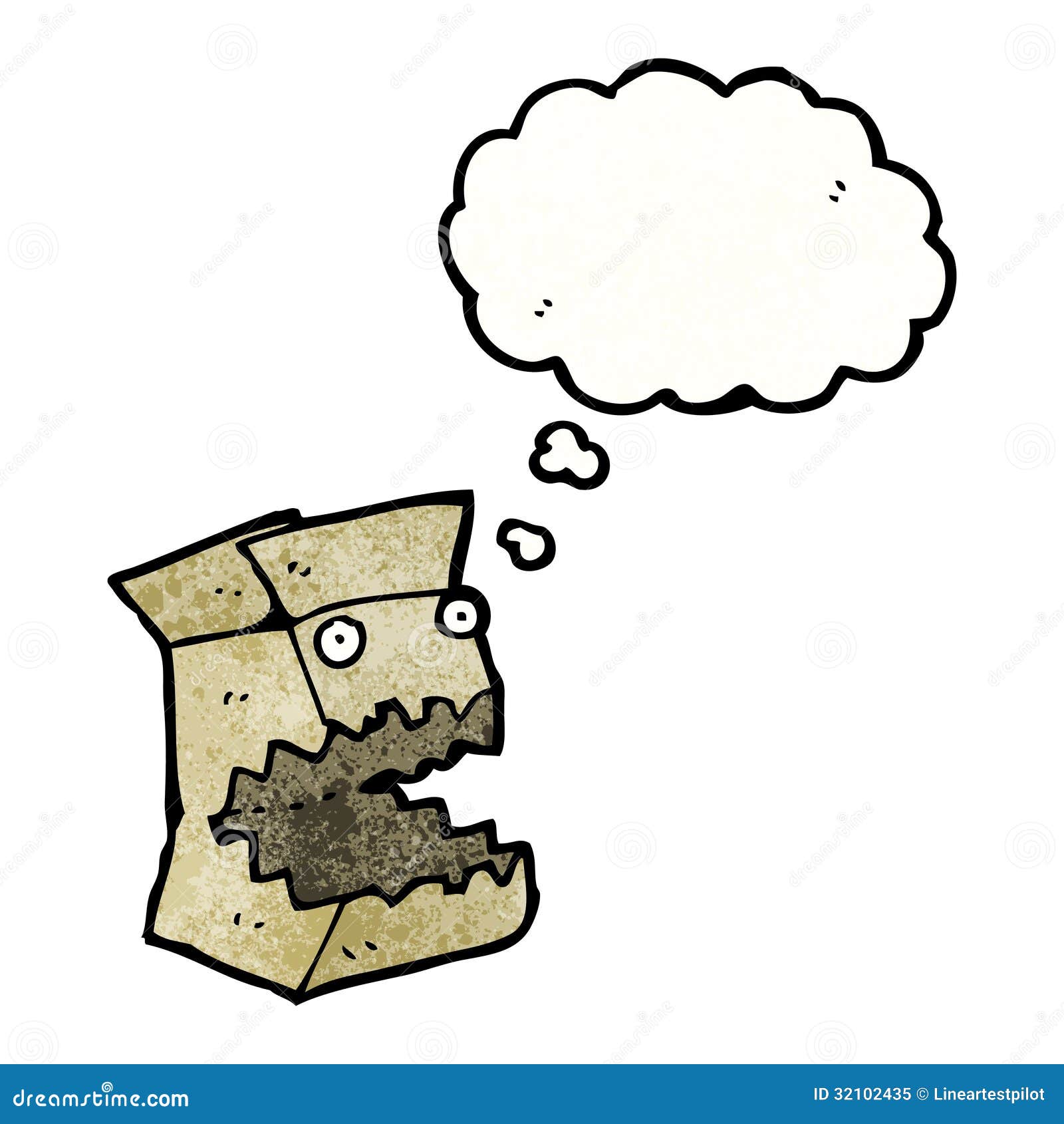 Cardboard Box Monster Cartoon Stock Vector - Illustration of drawing ...