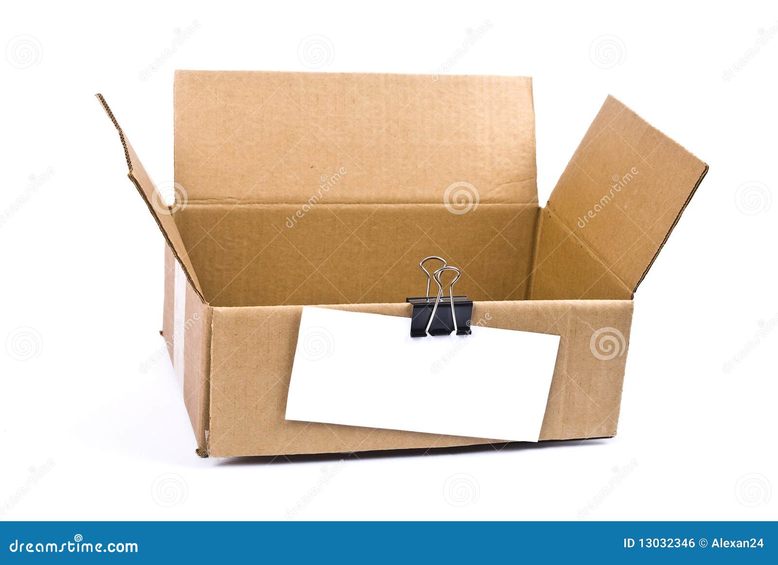Cardboard box with note stock photo. Image of delivery - 13032346