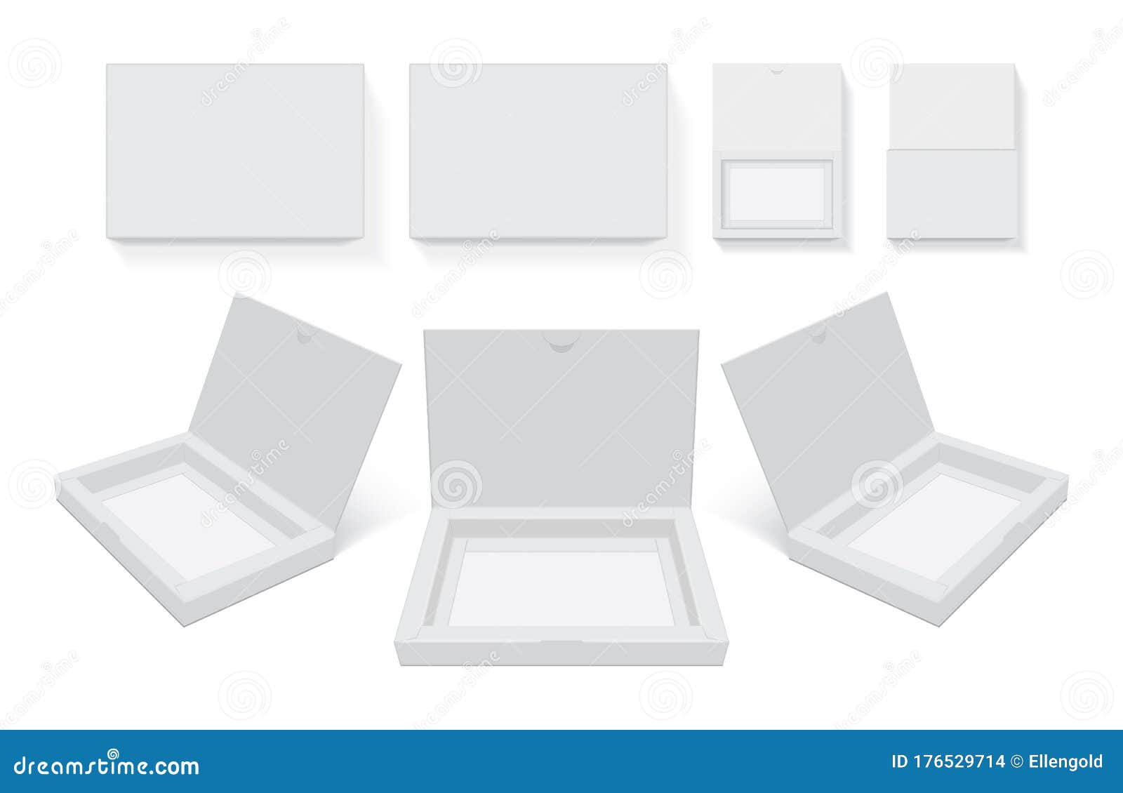 Cardboard Box Open Easy To Change Colors Stock Vector - Illustration of ...