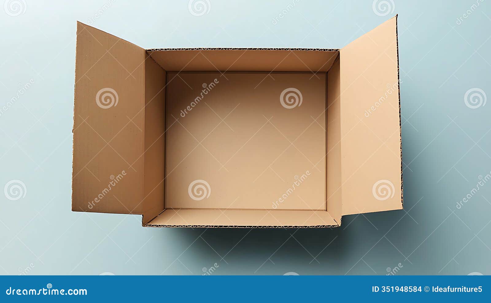 A Cardboard Box is Open and Empty Stock Photo - Image of sitting, mail ...