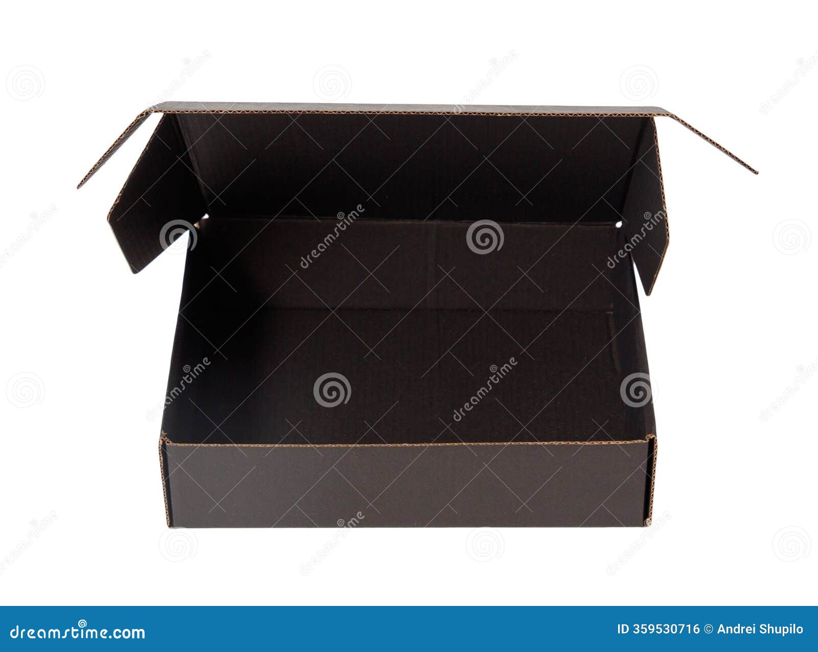 A Cardboard Box is Open and Empty Stock Photo - Image of white, pack ...