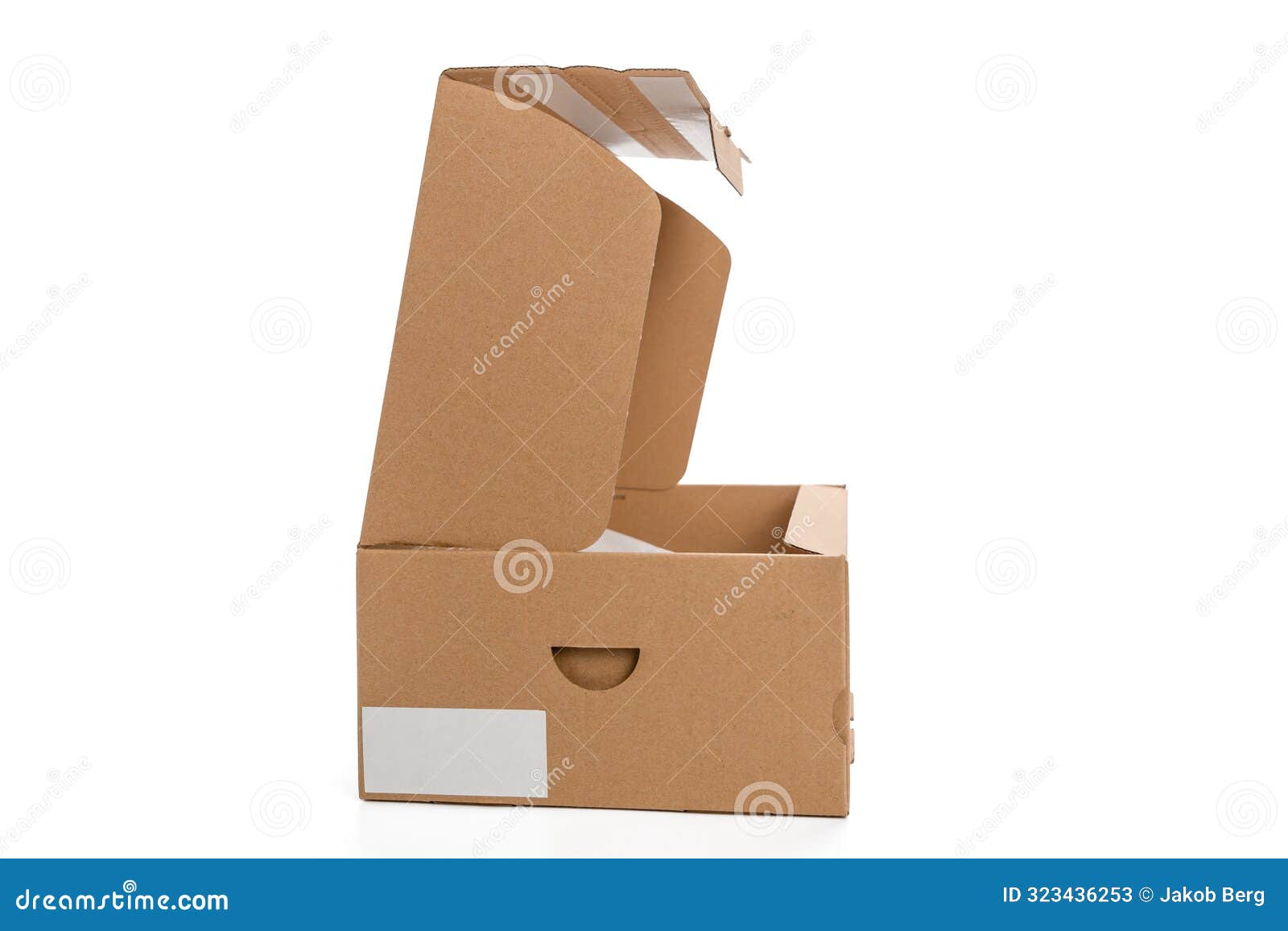 A Cardboard Box is Open and Empty Stock Image - Image of closed, send ...