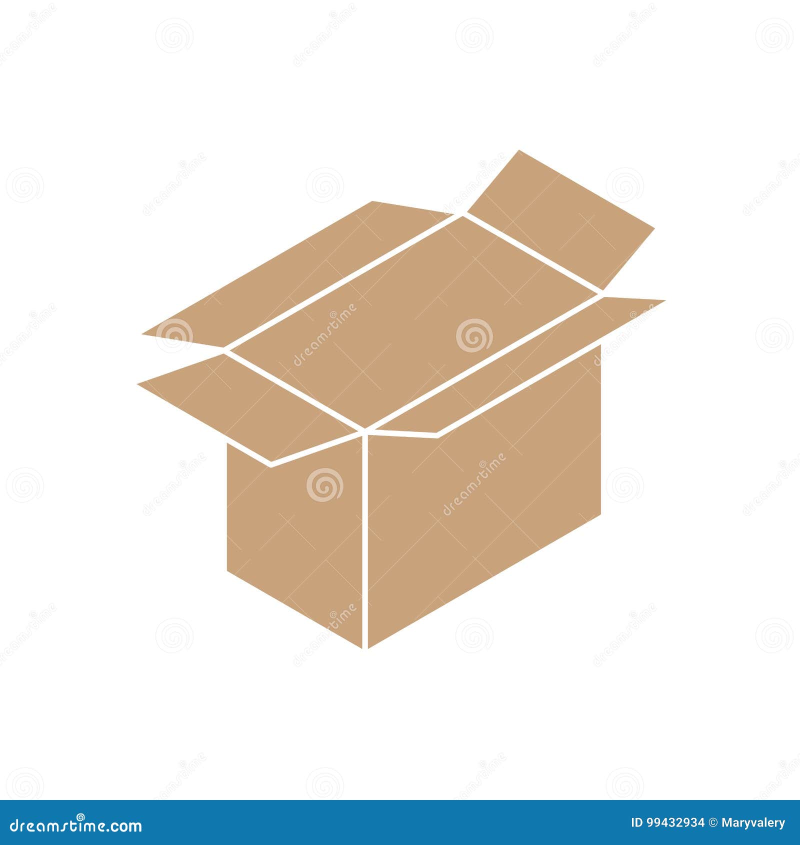 Cardboard Box Open Icon Sign. Vector Illustration Stock Vector ...