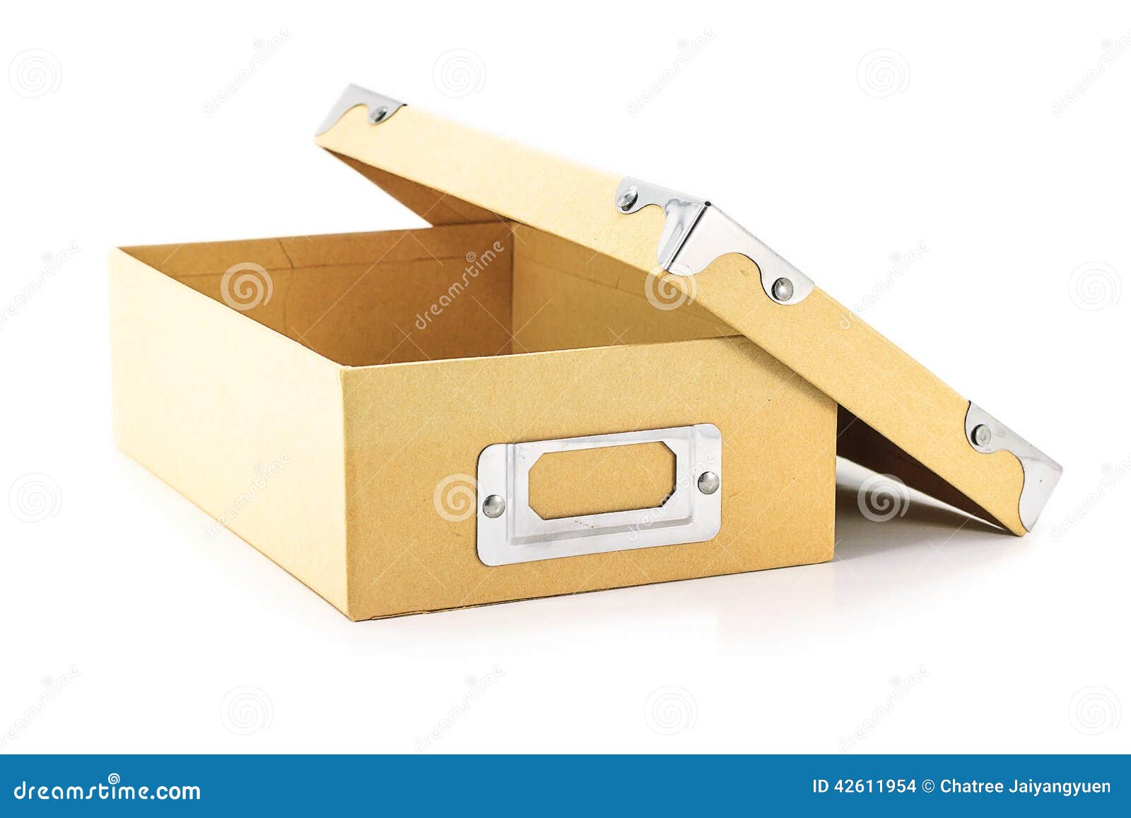 Cardboard Box Open Up on White Stock Photo - Image of filing, blank ...