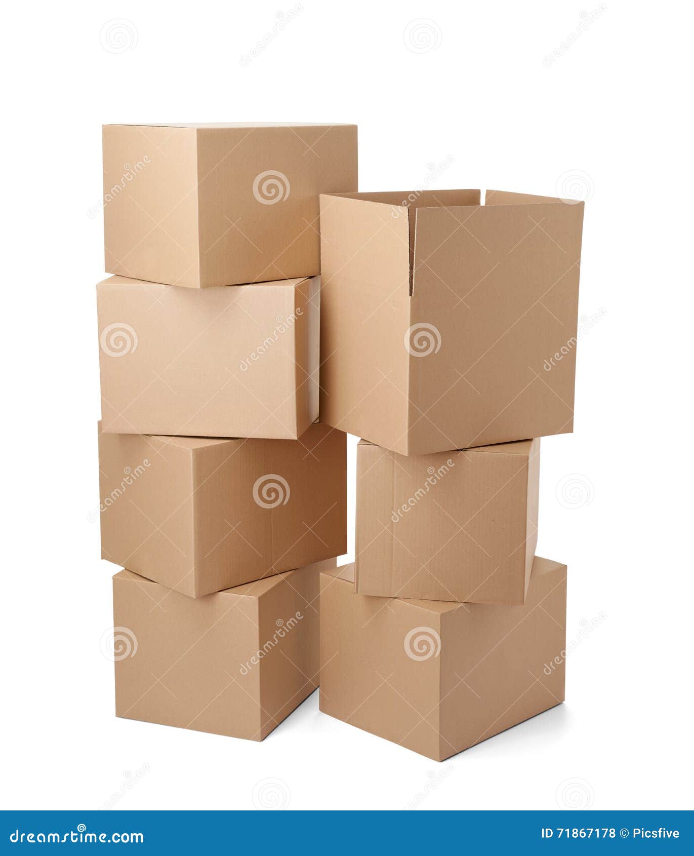 Delivery Man With Stack Of Carton Boxes Royalty-Free Stock Image ...